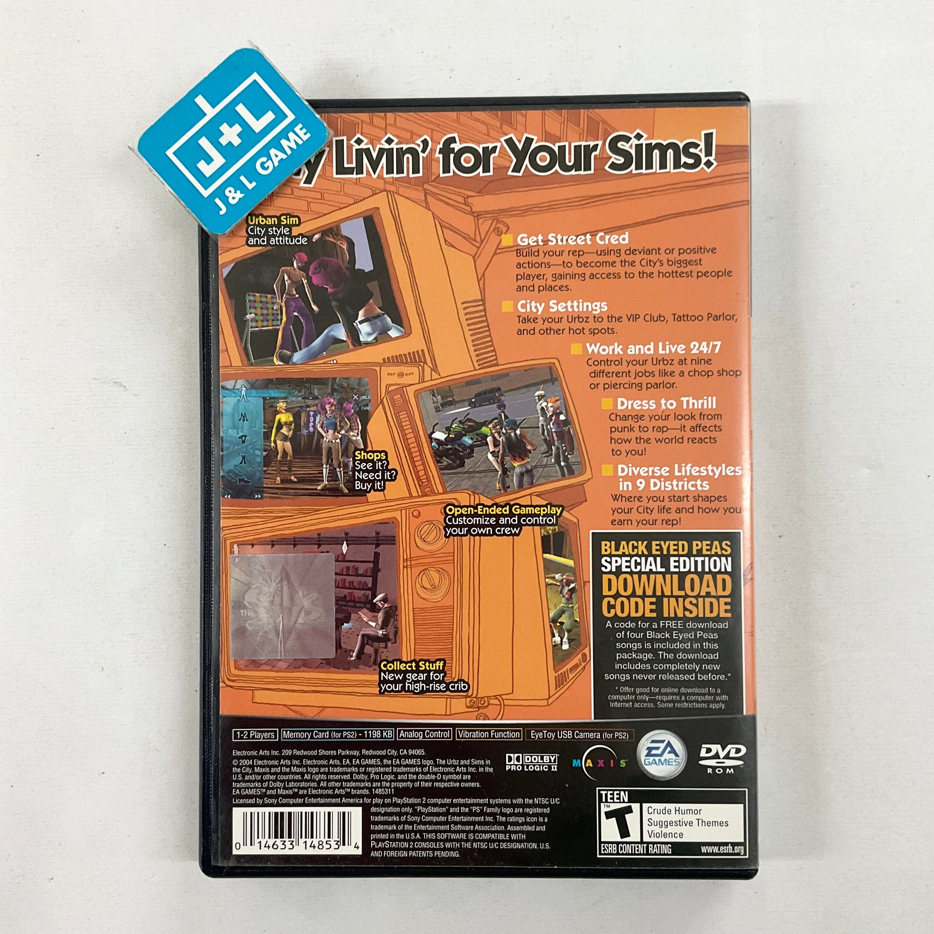 The Urbz: Sims in the City - (PS2) PlayStation 2 [Pre-Owned] | J&L Game