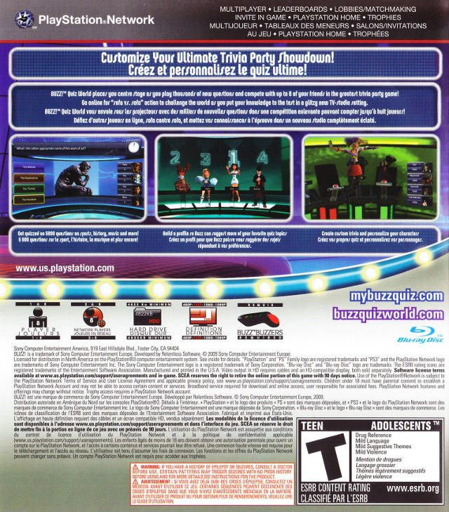 Buzz! Quiz World (Game Only) - (PS3) PlayStation 3 | J&L Game