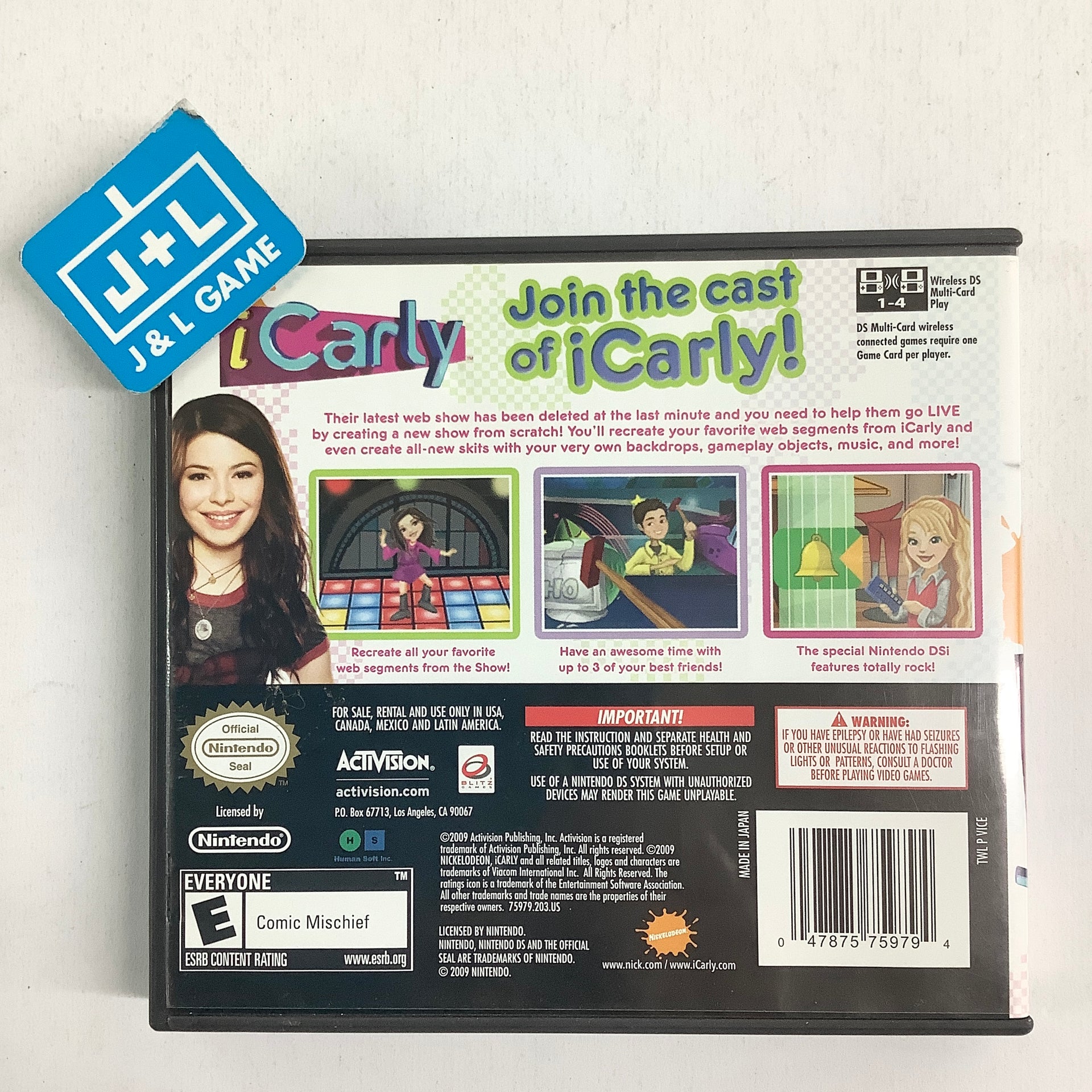 iCarly - (NDS) Nintendo DS [Pre-Owned] | J&L Game