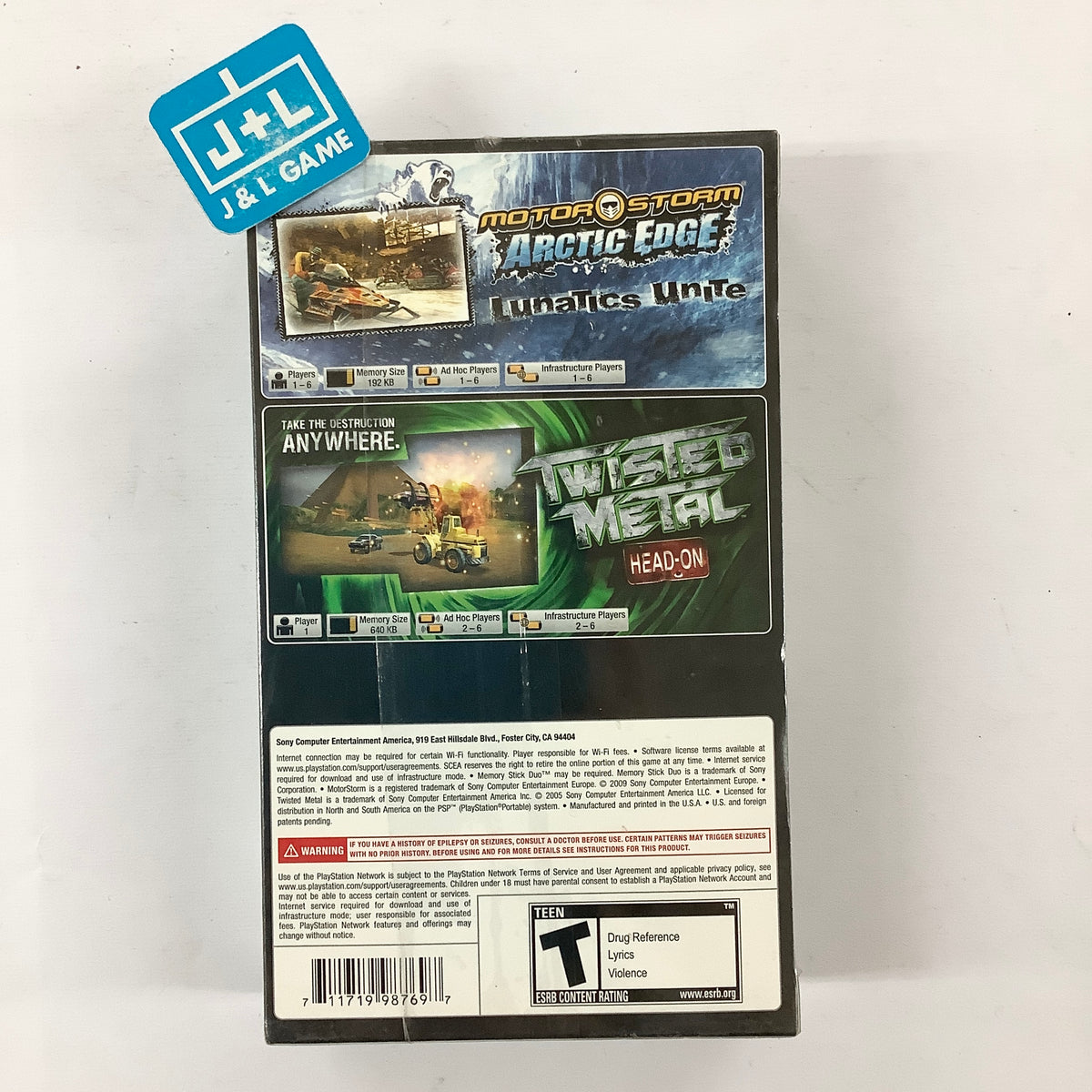 MotorStorm: Arctic Edge and Twisted Metal: Head On - Sony PSP | J&L Game