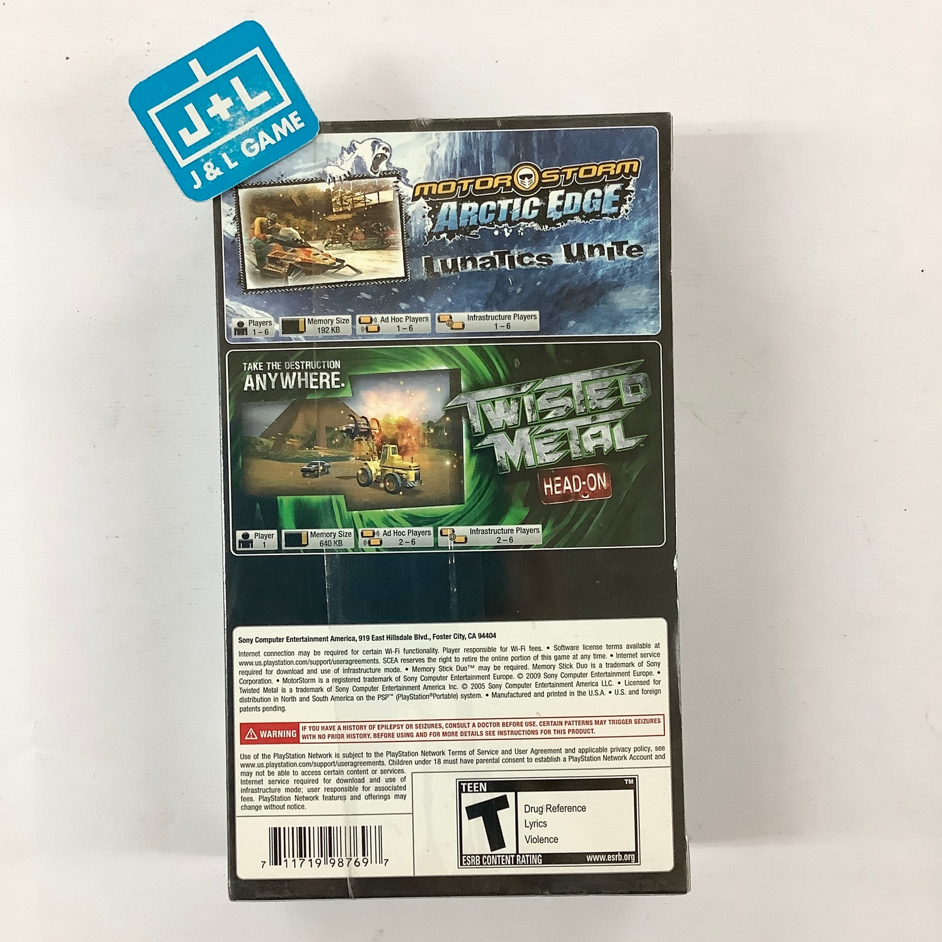 MotorStorm: Arctic Edge and Twisted Metal: Head On - Sony PSP | J&L Game