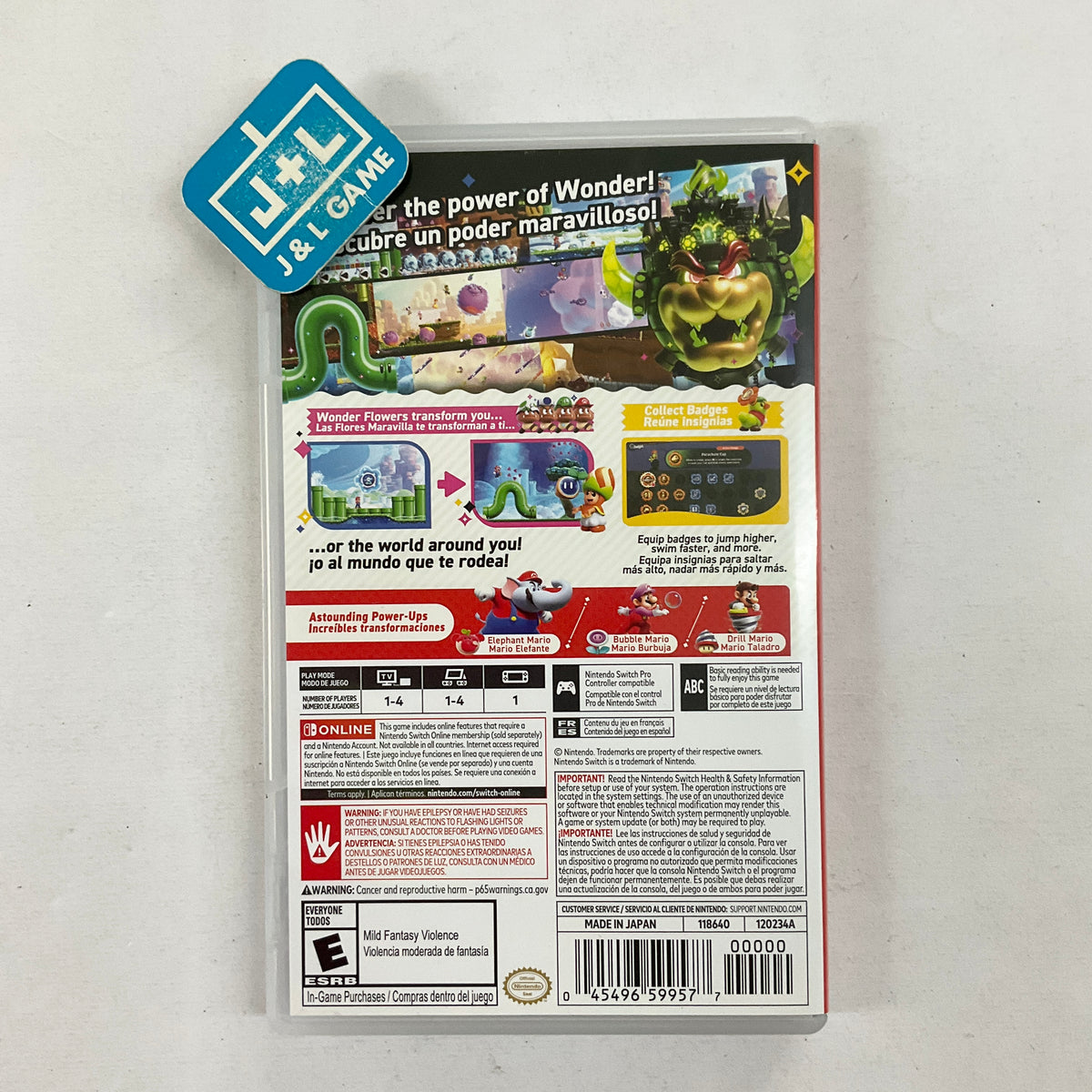 Super Mario Bros. Wonder - (NSW) Nintendo Switch [Pre-Owned] | J&L Game