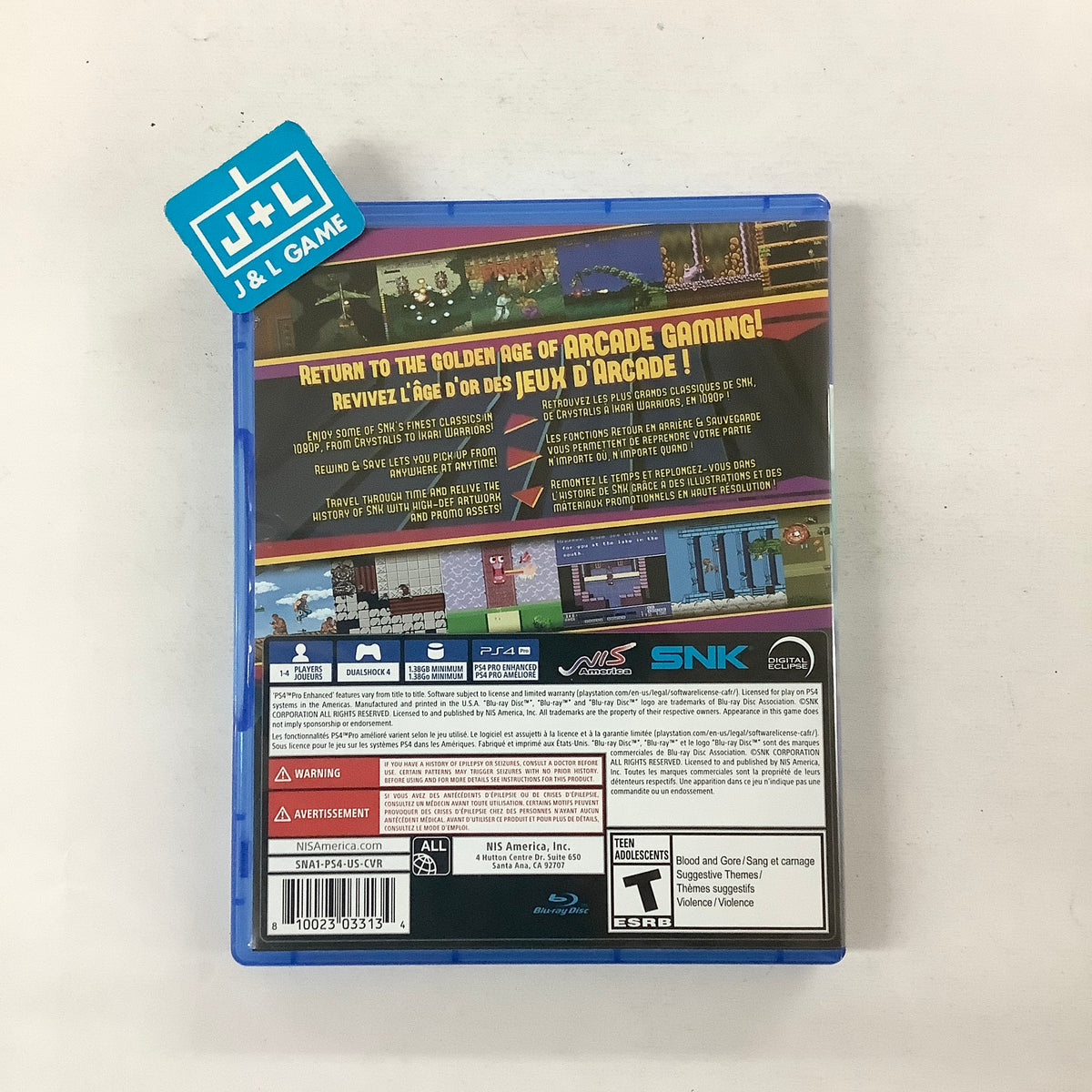 SNK 40th Anniversary Collection - (PS4) PlayStation 4 [Pre-Owned] | J&L ...