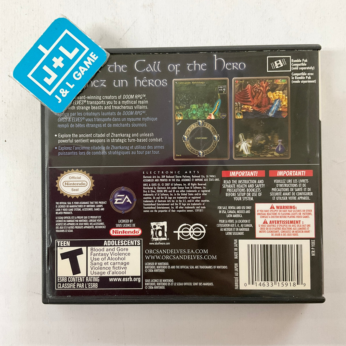 Orcs & Elves - (NDS) Nintendo DS [Pre-Owned] | J&L Game