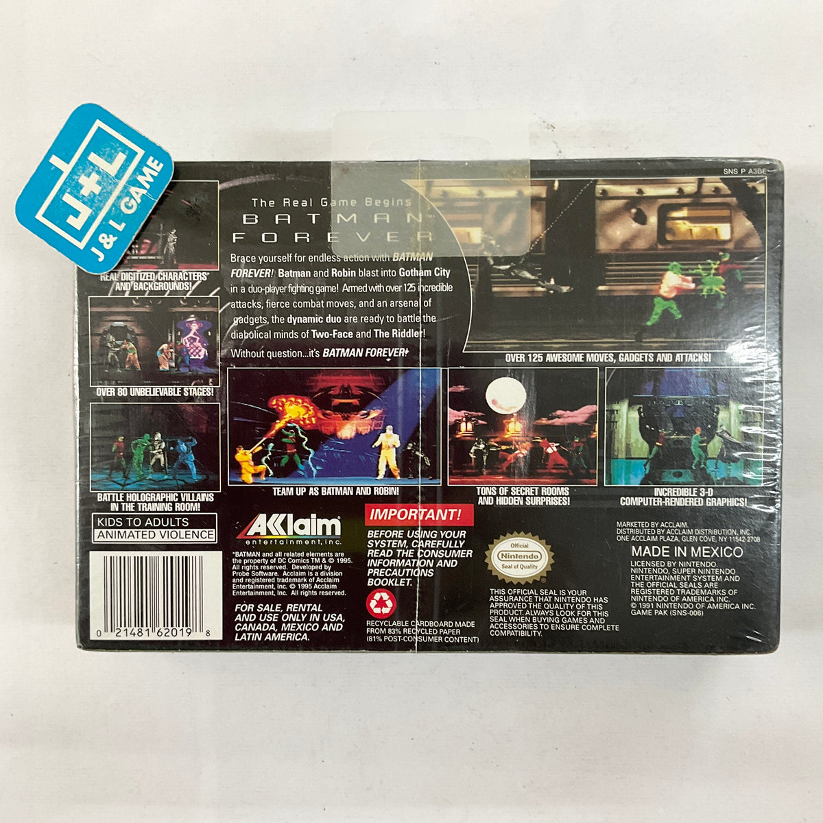 Batman Forever - (SNES) Super Nintendo | J&L Game