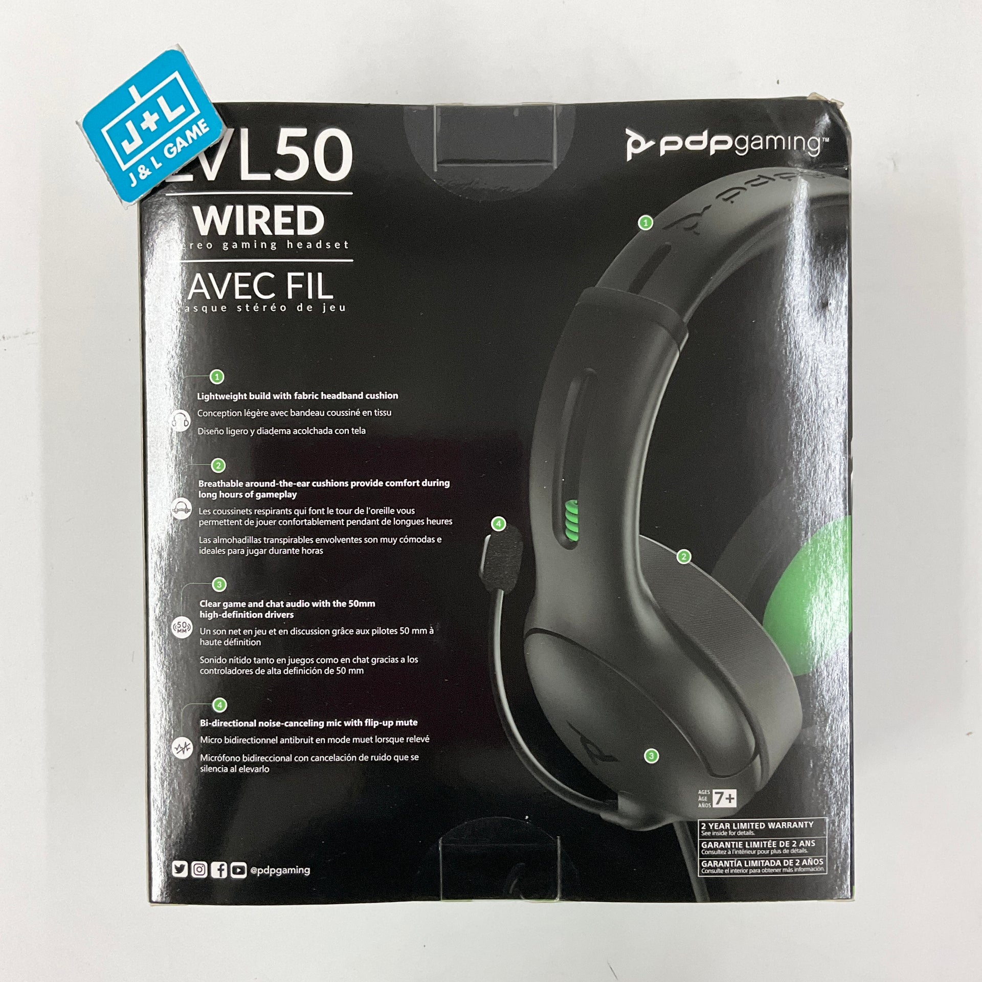 PDP Gaming LVL50 Wired Stereo Gaming Headset - (XSX) Xbox Series X | J ...