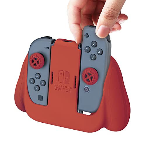 Nintendo Switch Joy-Con Action Pack Grip and Thumb Buttons – Red Textu ...