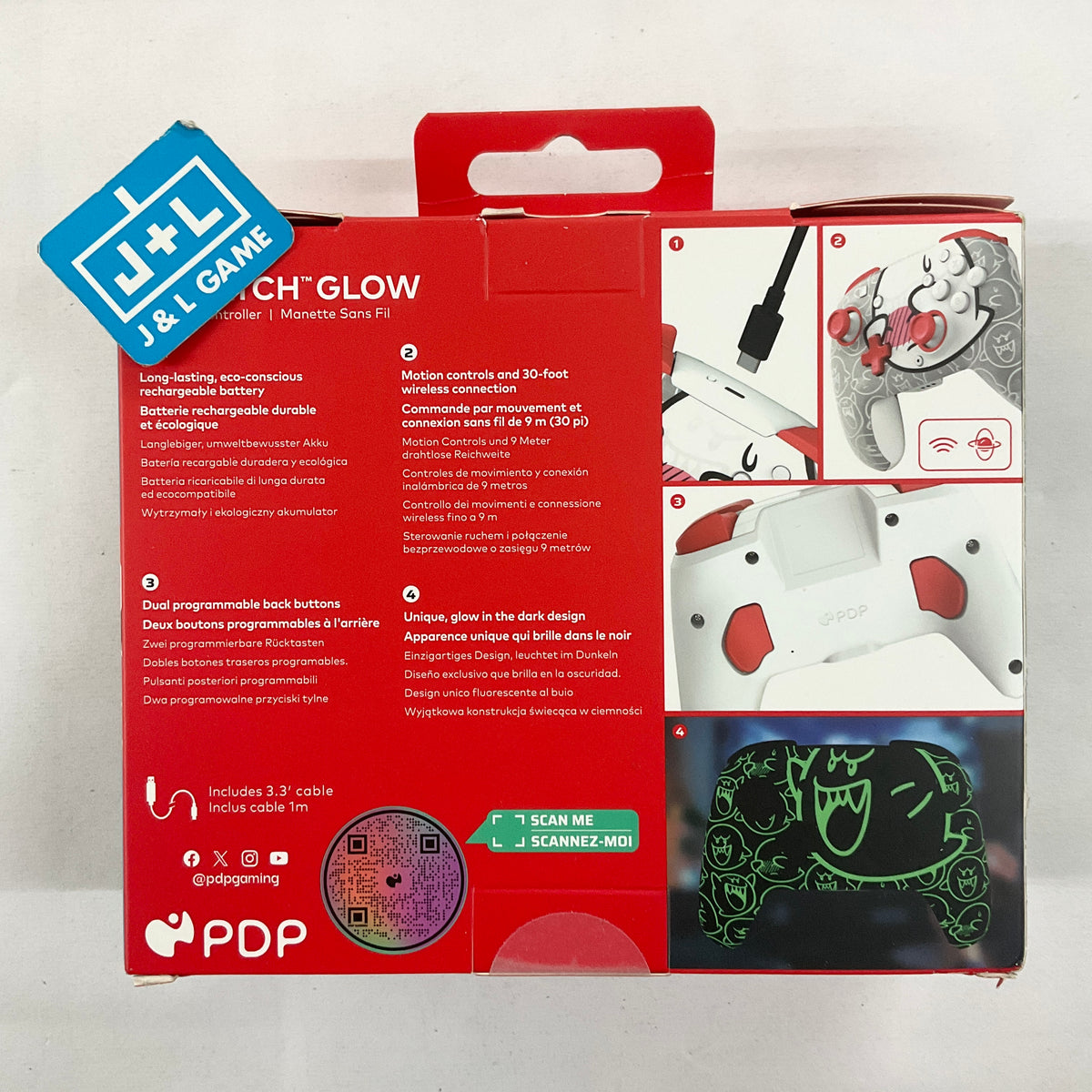 PDP REMATCH GLOW Wireless Controller (Boo Hoo) - (NSW) Nintendo Switch ...