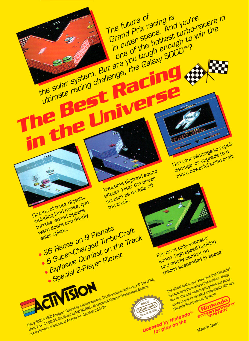 Galaxy 5000: Racing in the 51st Century - (NES) Nintendo Entertainment ...