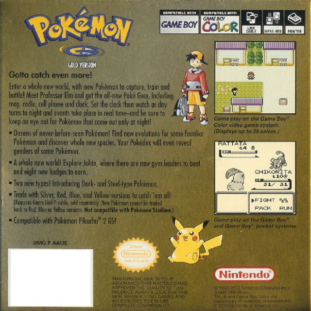 Pokemon Gold Version - (GBC) Game Boy Color [Pre-Owned] | J&L Game
