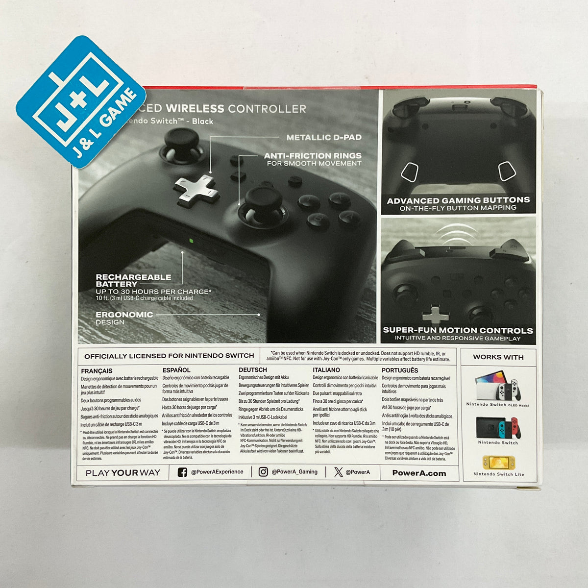 PowerA Nintendo Switch Enhanced Wireless Controller (Black) - (NSW) Ni ...