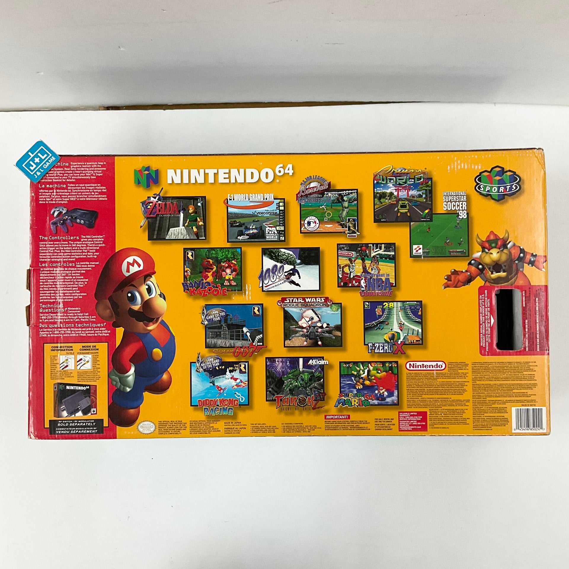 Nintendo 64 Hardware Console (Black w/ Atomic Purple Controller) - (N6 ...