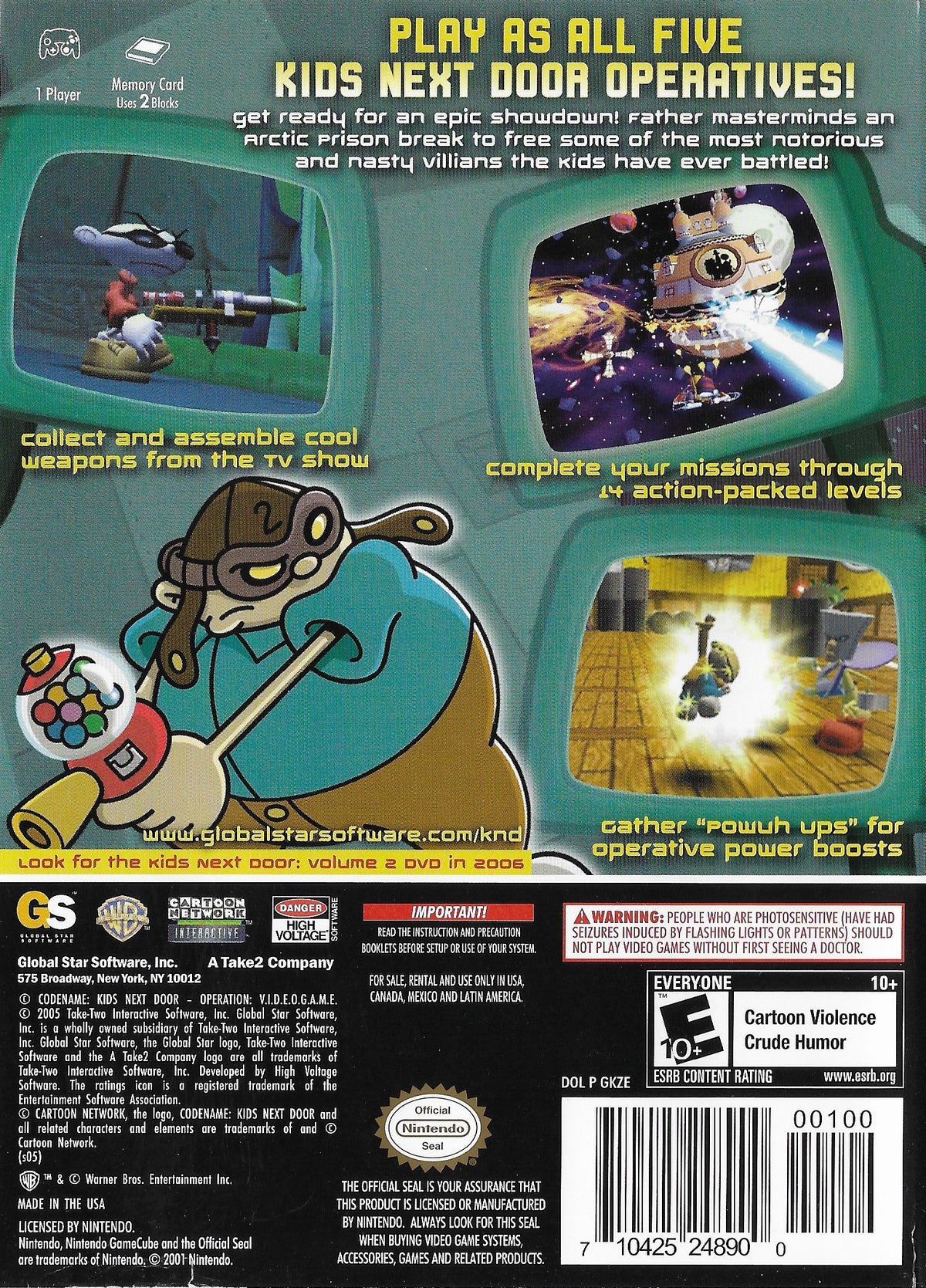 Codename: Kids Next Door: Operation V.I.D.E.O.G.A.M.E. - (GC) Gamecube ...