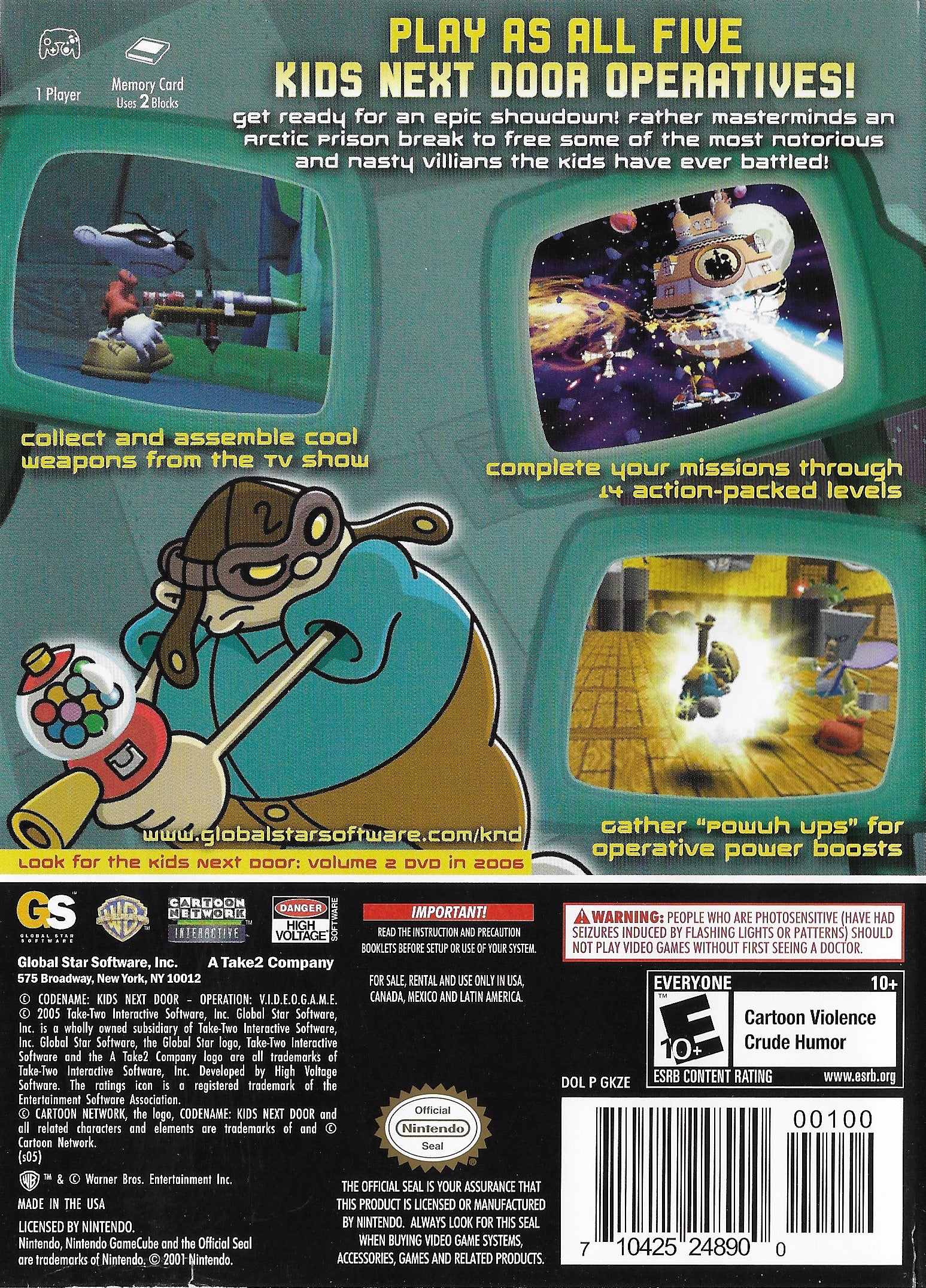 Codename: Kids Next Door: Operation V.I.D.E.O.G.A.M.E. - (GC) Gamecube ...