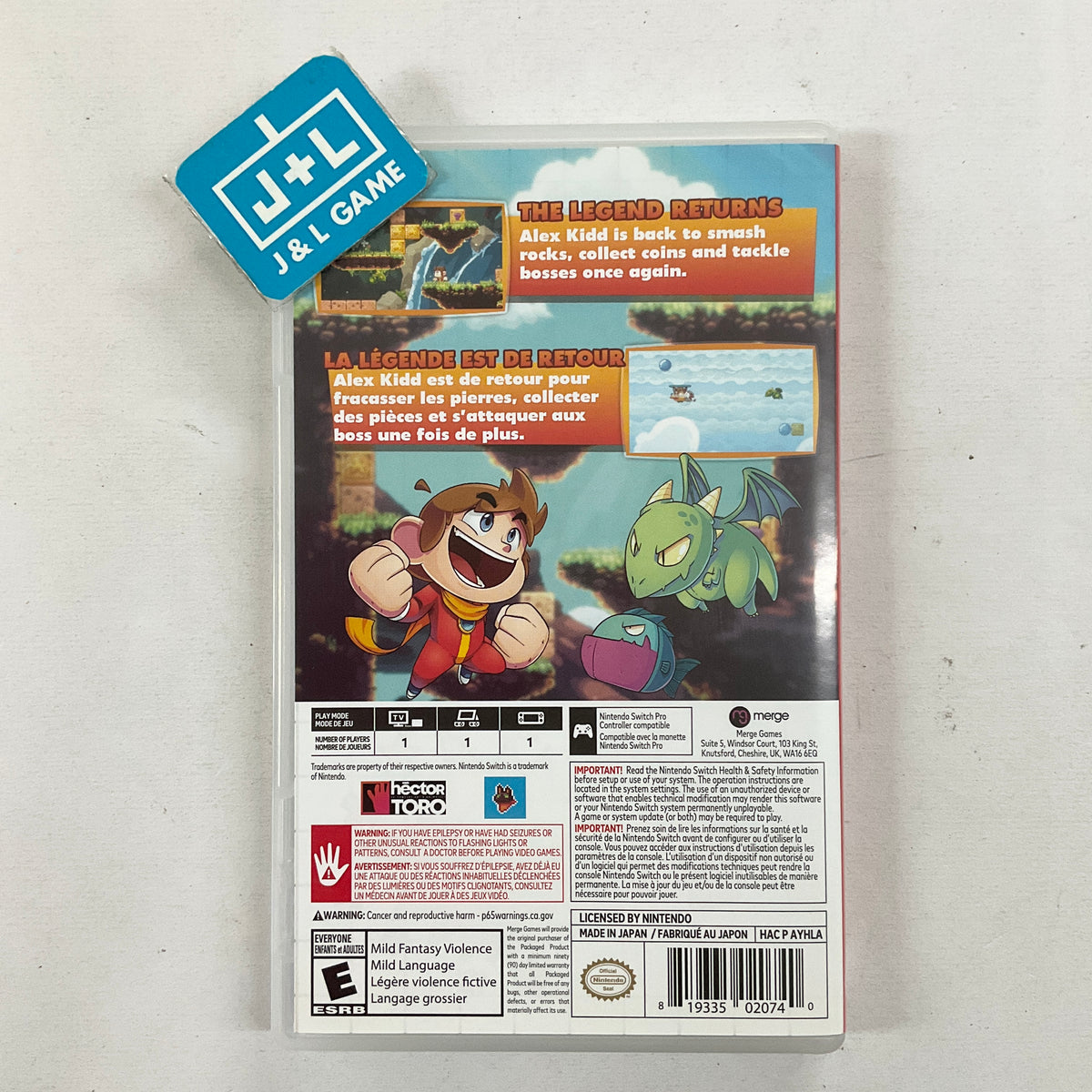 Alex Kidd In Miracle World DX - (NSW) Nintendo Switch [Pre-Owned] | J&L ...