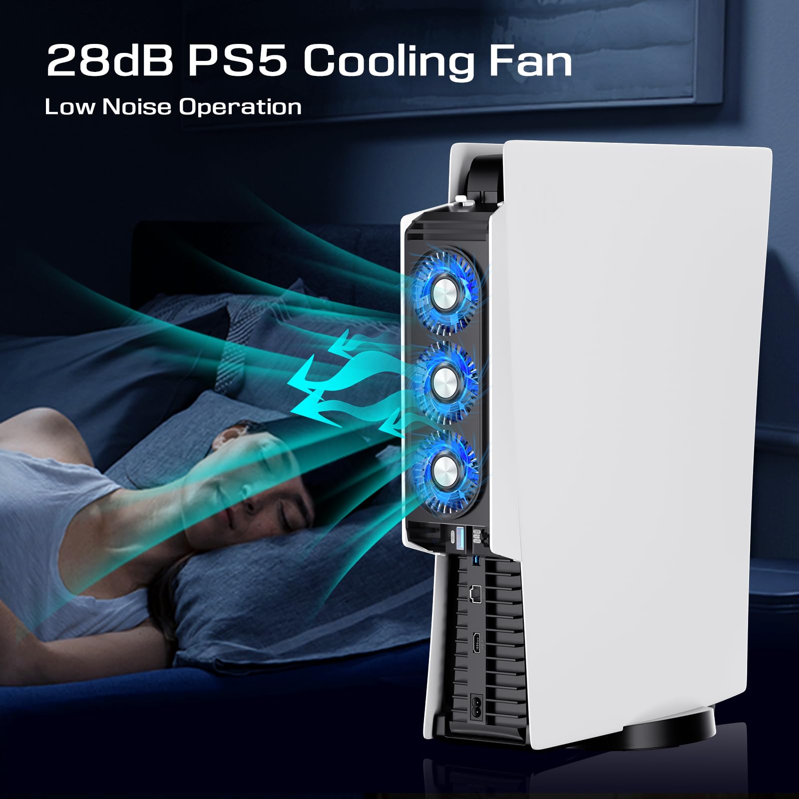 HongHao Playstation 5 Cooling Fan (Black) - (PS5) Playstation 5 | J&L Game