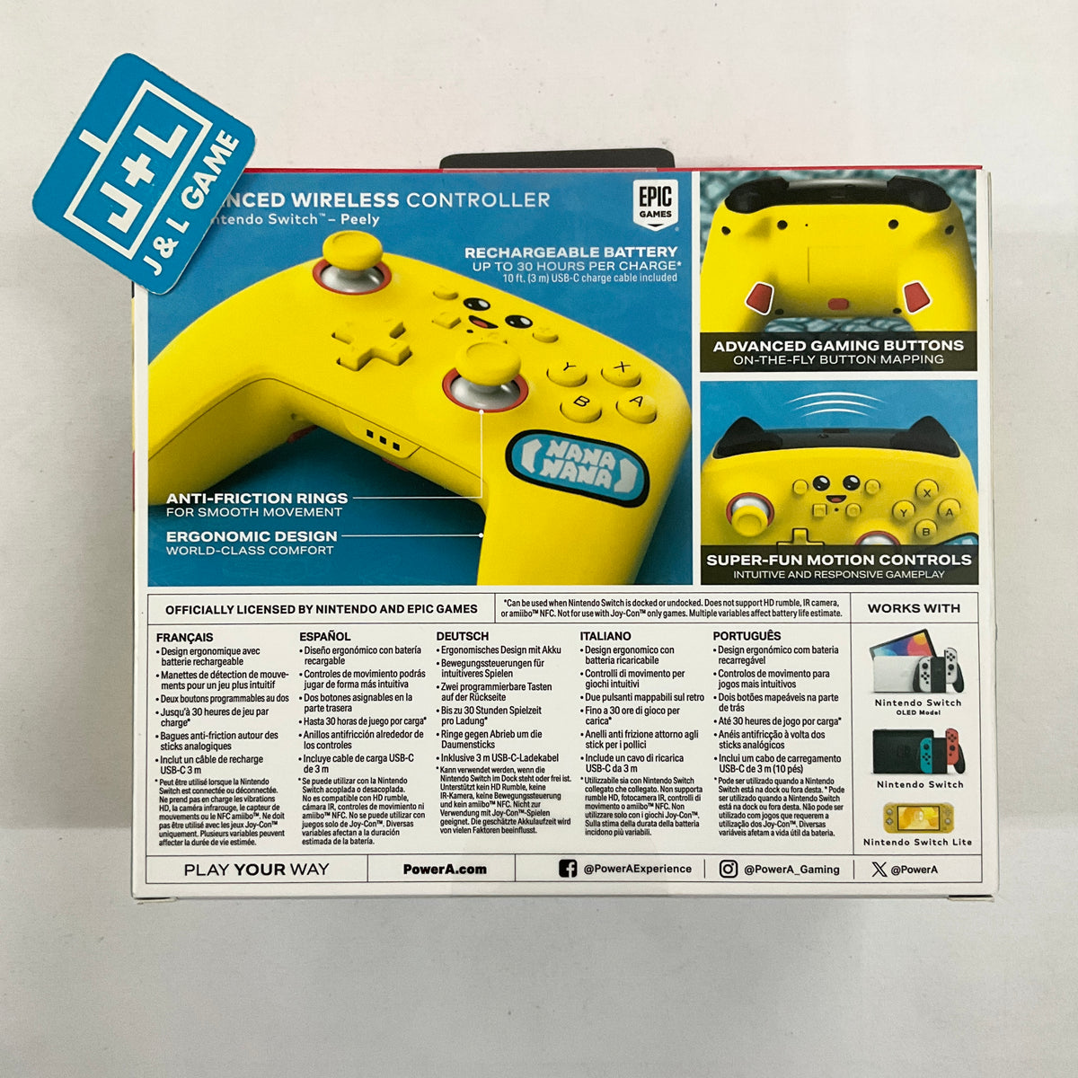 PowerA Nintendo Switch Enhanced Wireless Controller (Fortnite Peely ...