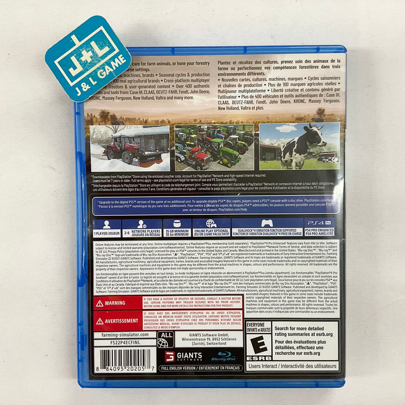 Farming Simulator 22 - (PS4) PlayStation 4 [Pre-Owned] | J&L Game