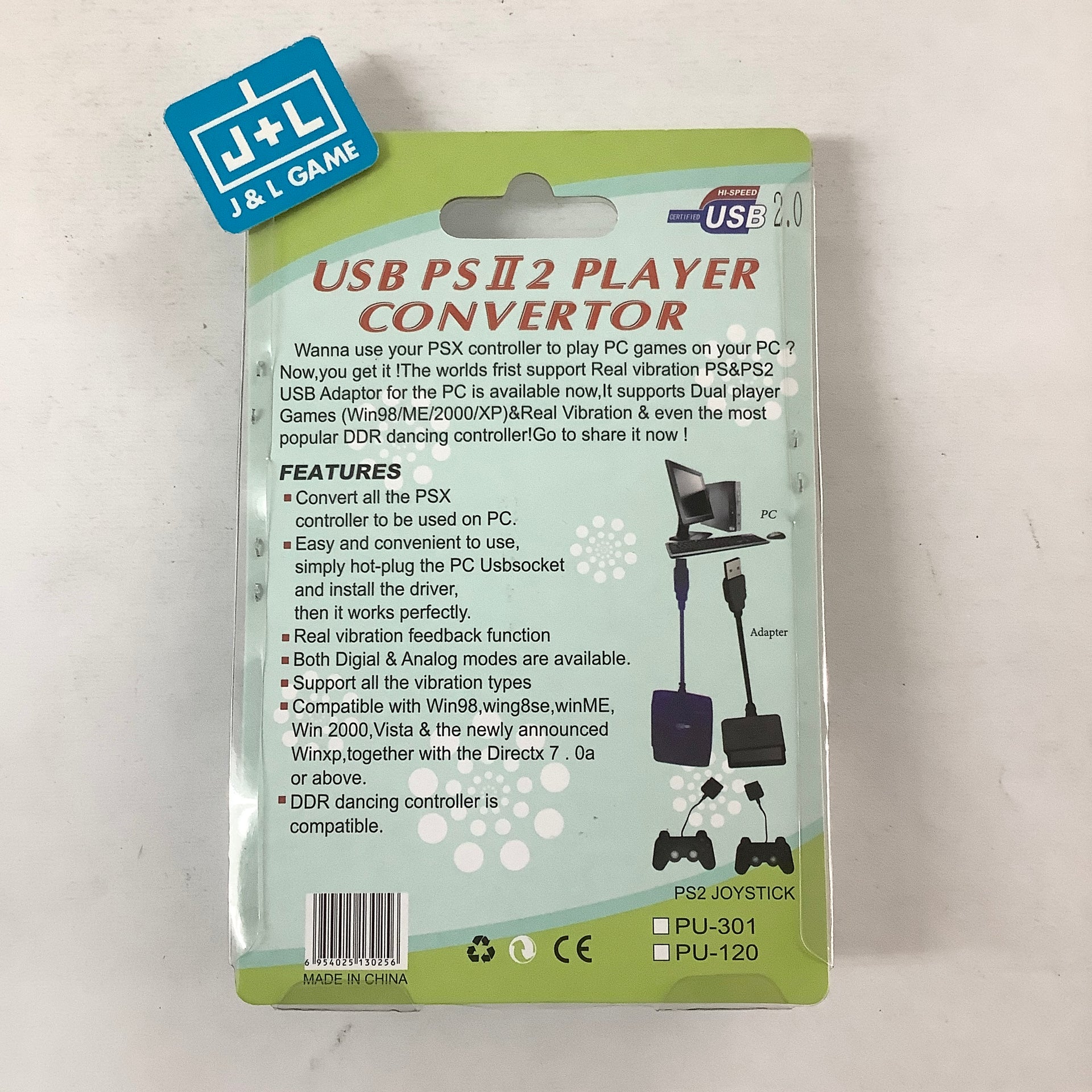 PlayStation Controller to USB Adapter (for Two Controllers) - (PS2) Pl ...