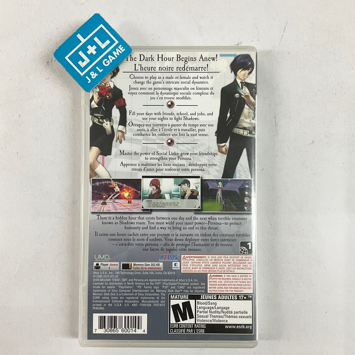 Shin Megami Tensei: Persona 3 Portable - Sony PSP [Pre-Owned] | J&L Game