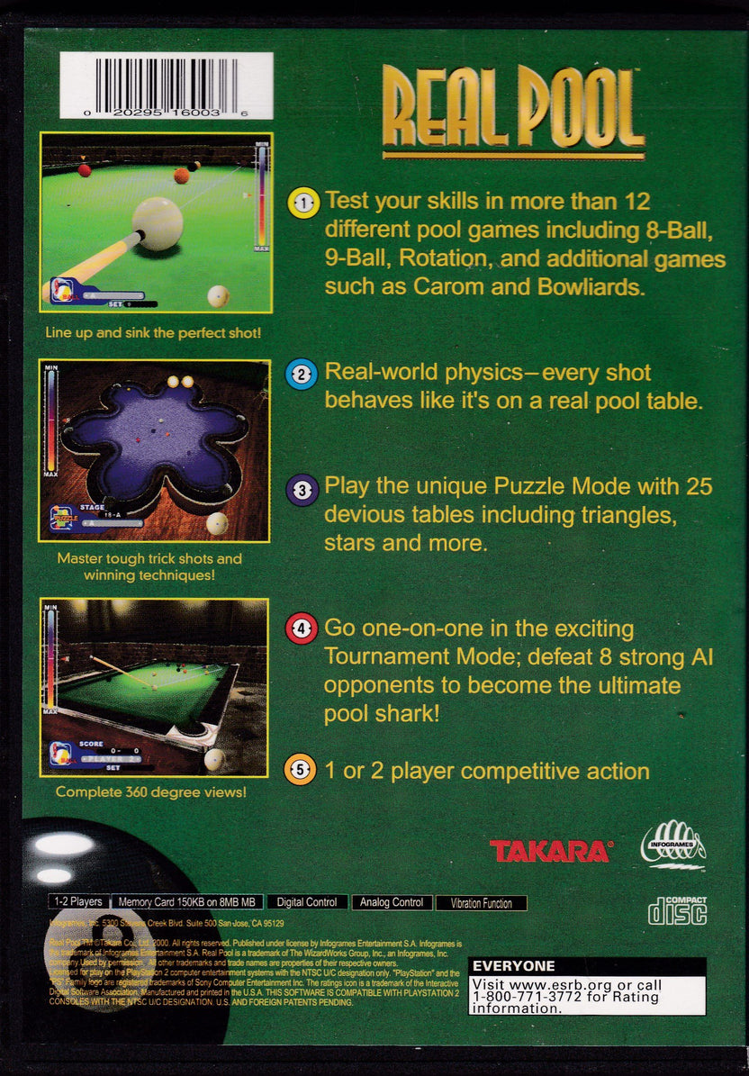 Real Pool - (PS2) PlayStation 2 [Pre-Owned] | J&L Game