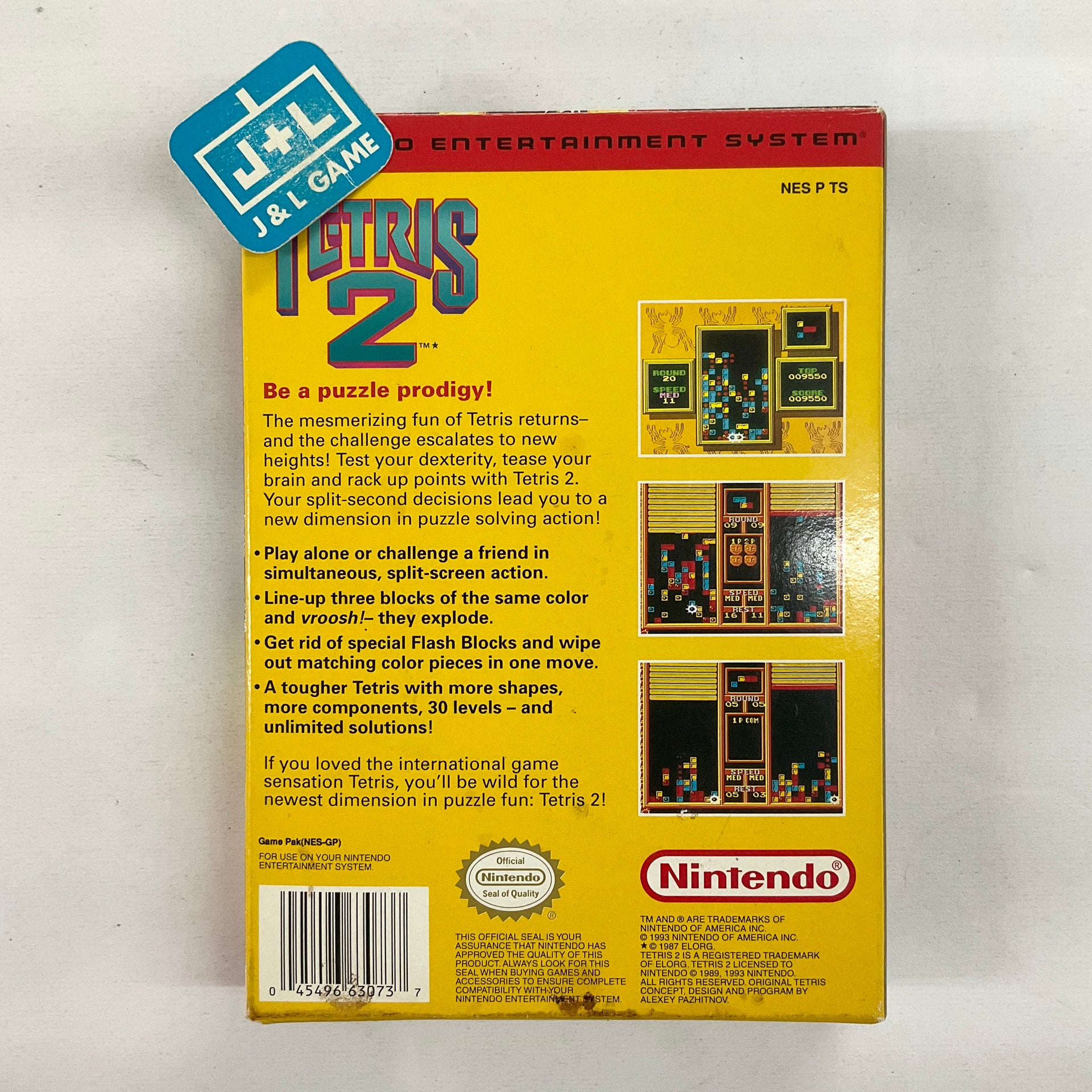Tetris 2 - (NES) Nintendo Entertainment System [Pre-Owned] | J&L Game
