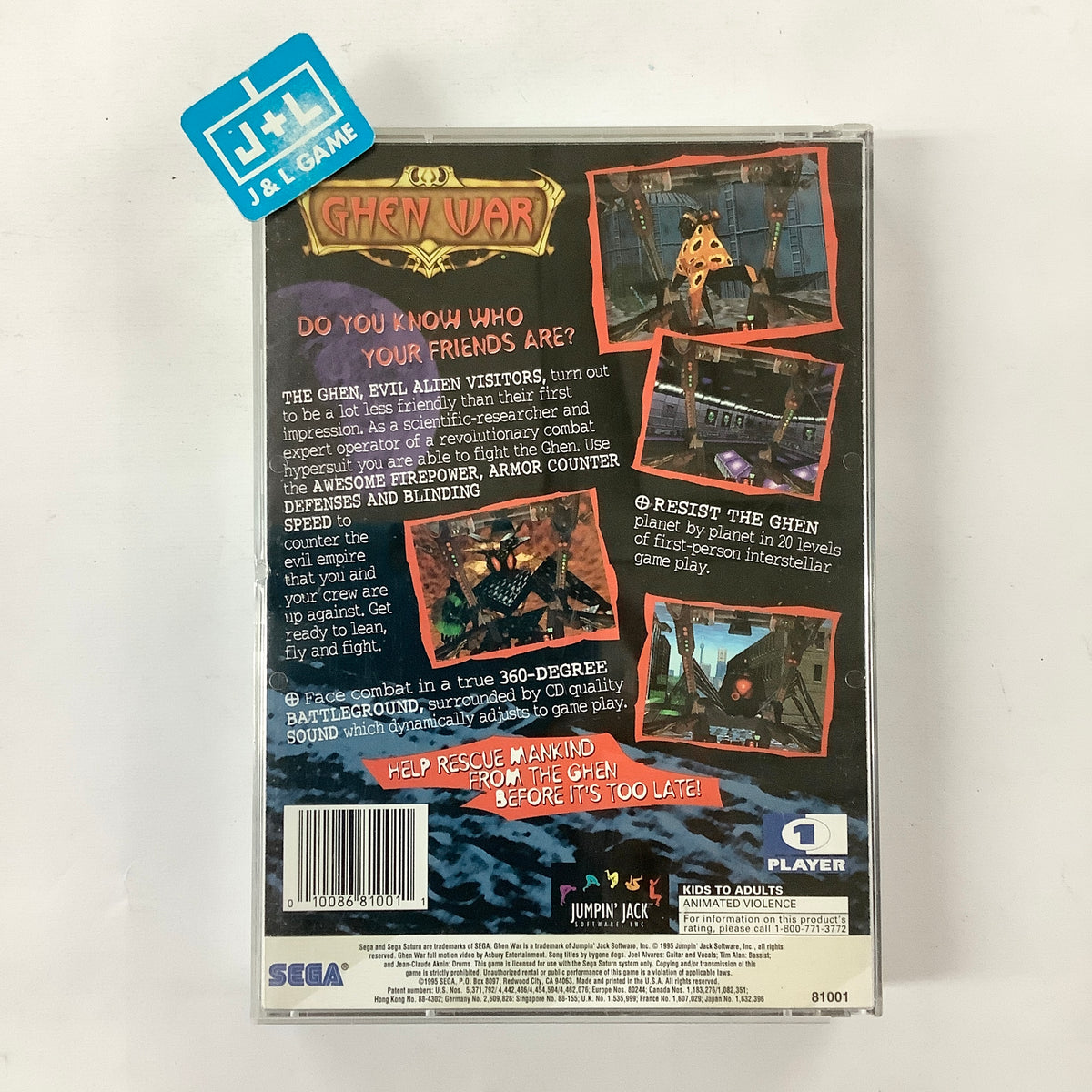 Ghen War - (SS) SEGA Saturn [Pre-Owned] | J&L Game