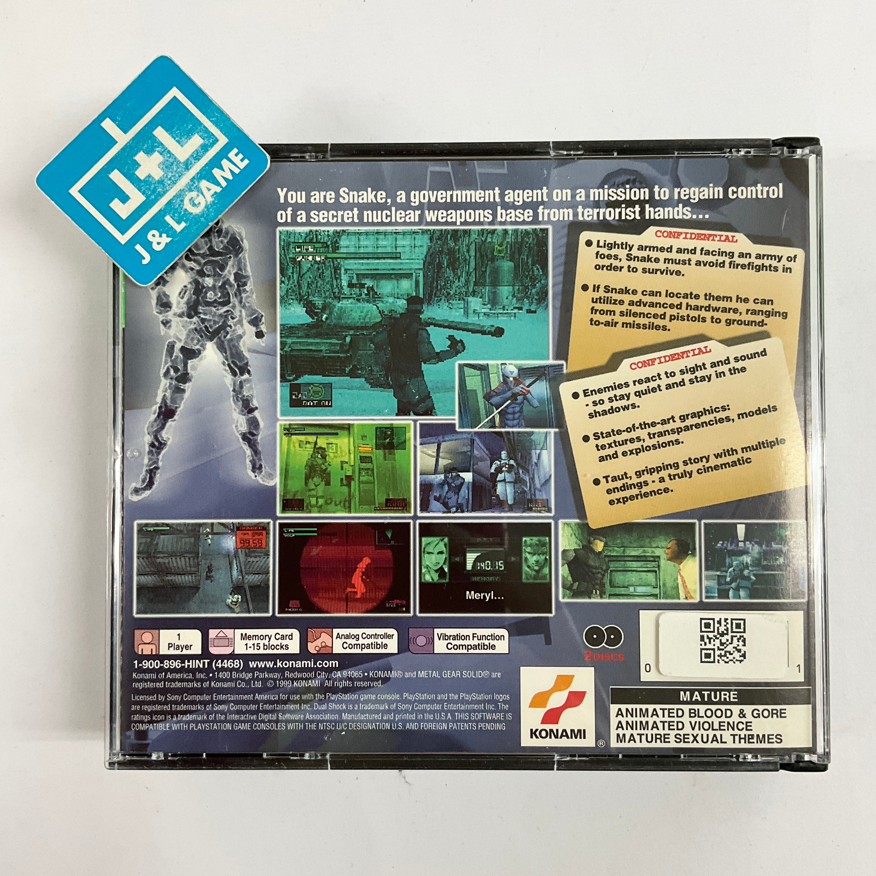 Metal Gear Solid (Greatest Hits) - (PS1) PlayStation 1 [Pre-Owned] | J ...