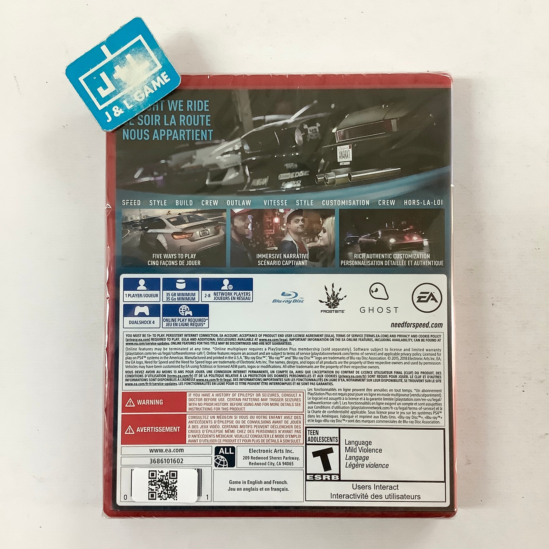 Need for Speed (PlayStation Hits) - (PS4) PlayStation 4 | J&L Game