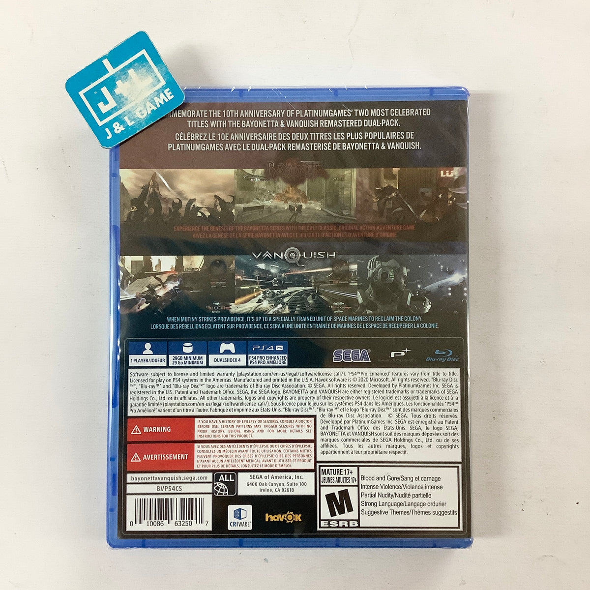 Bayonetta & Vanquish 10th Anniversary Bundle - (PS4) PlayStation 4 | J ...