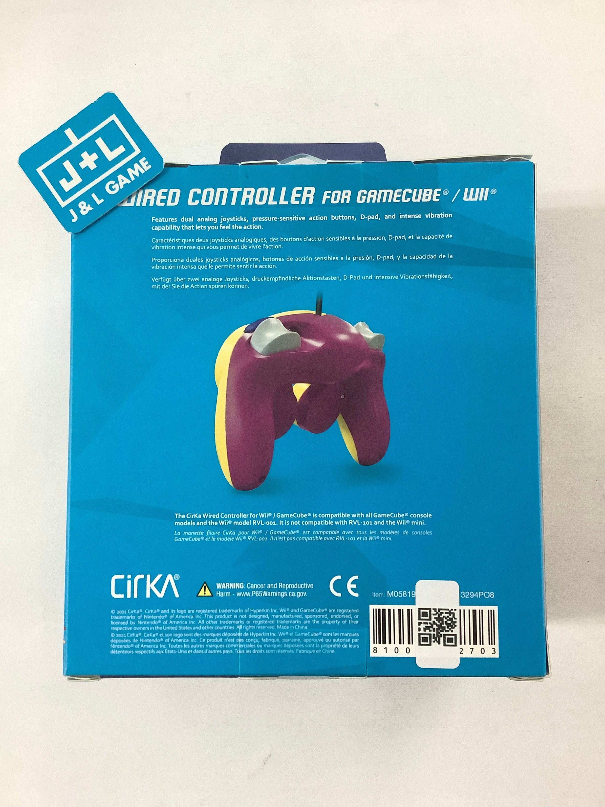 CirKa GameCube/Wii Wired Controller (Yellow / Purple) - (GC) GameCube ... CirKa GameCube/Wii Wired Controller (Yellow / Purple) - (GC) GameCube ...