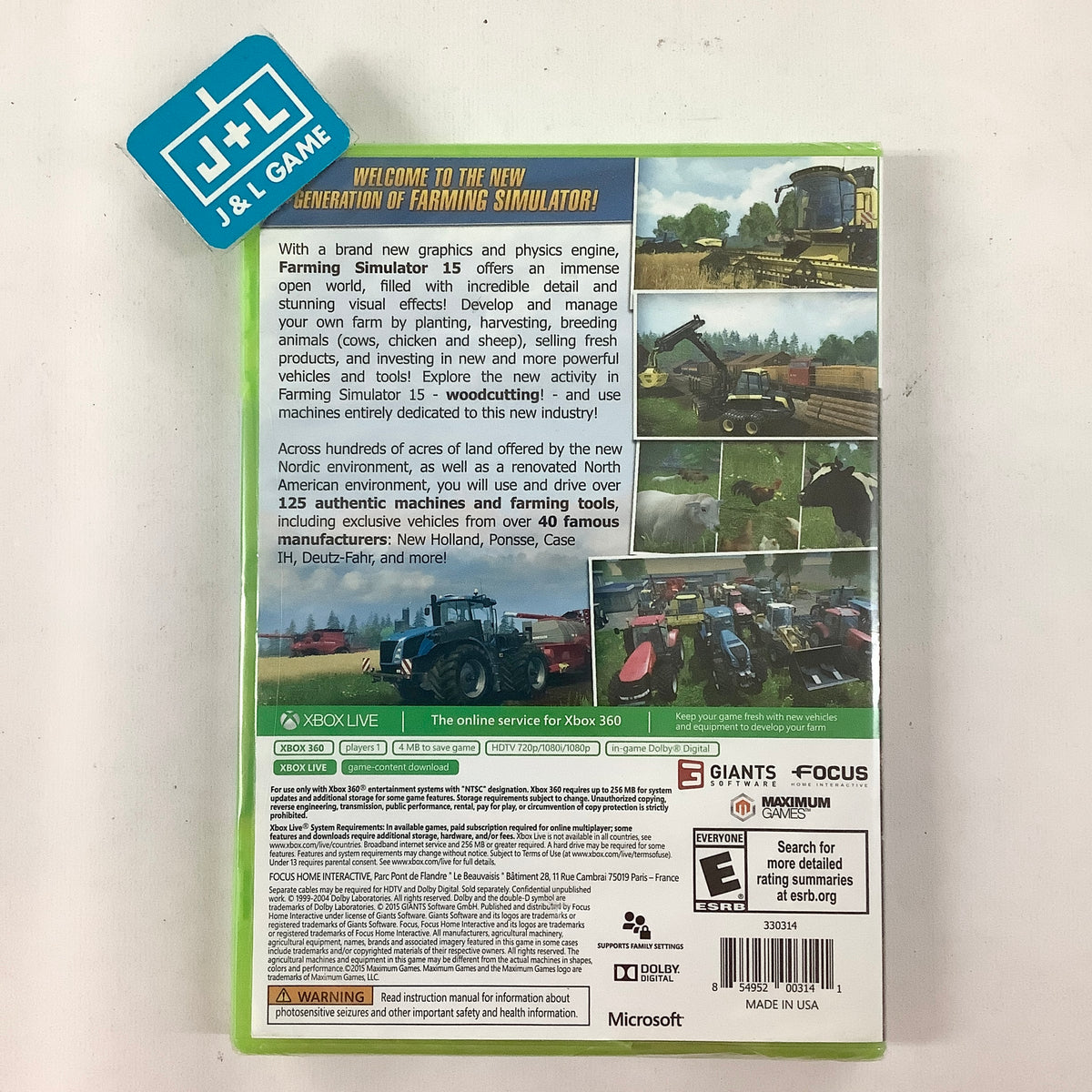 Farming Simulator 15 - Xbox 360 | J&L Game