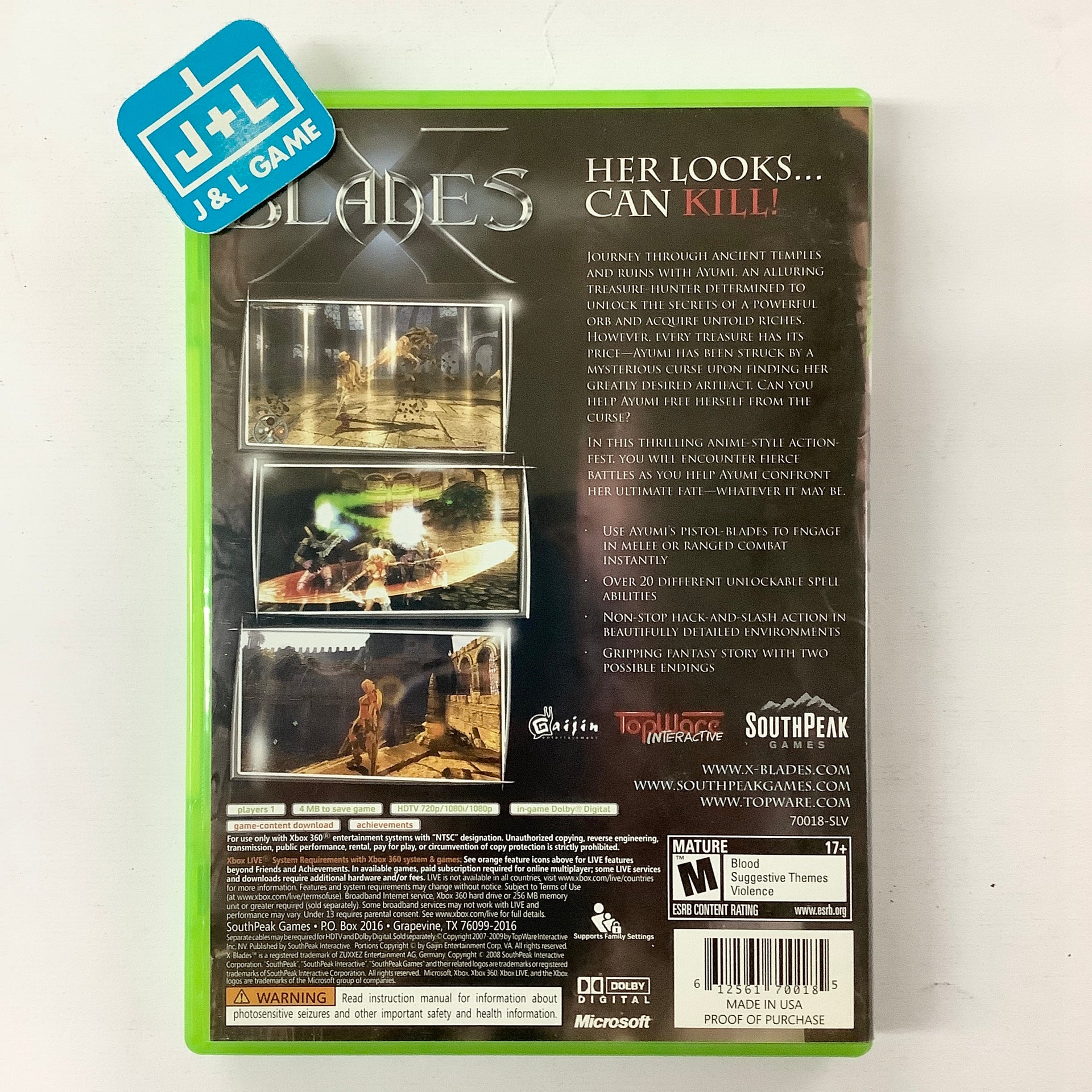 X-Blades - Xbox 360 [Pre-Owned] | J&L Game