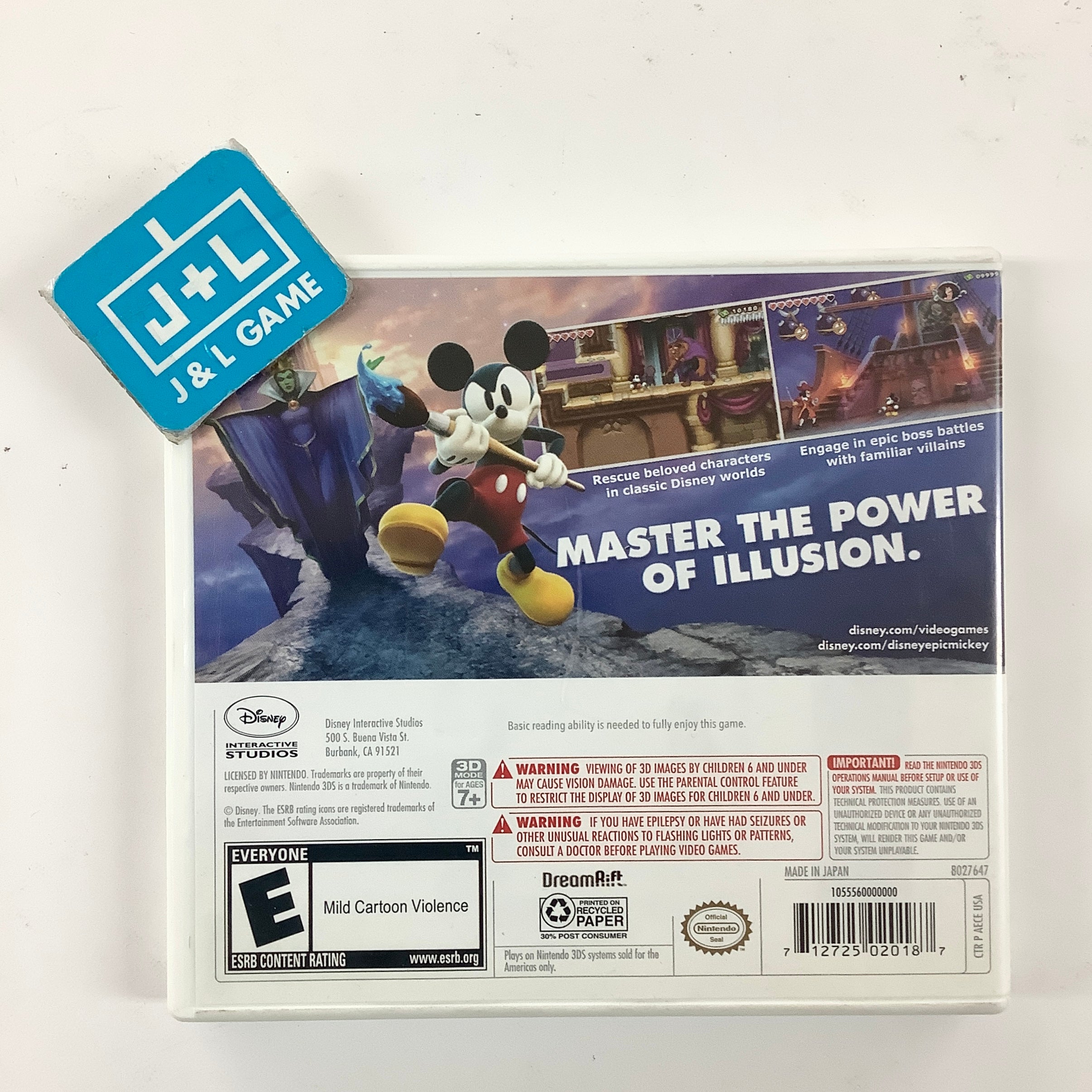 Disney Epic Mickey: The Power of Illusion - Nintendo 3DS [Pre-Owned ...