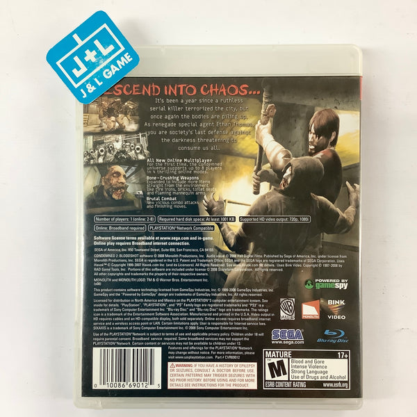 Condemned 2: Bloodshot - (PS3) PlayStation 3 [Pre-Owned] – J&L Video ...