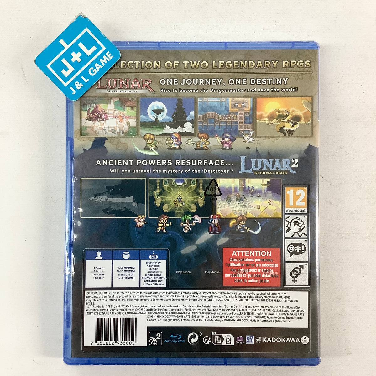 Lunar Remastered Collection - (PS4) PlayStation 4 (European Import) | J ...