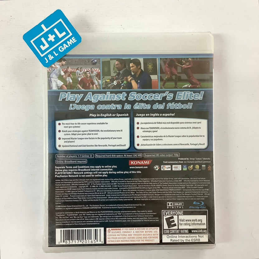 Pro Evolution Soccer 2008 - (PS3) PlayStation 3 | J&L Game