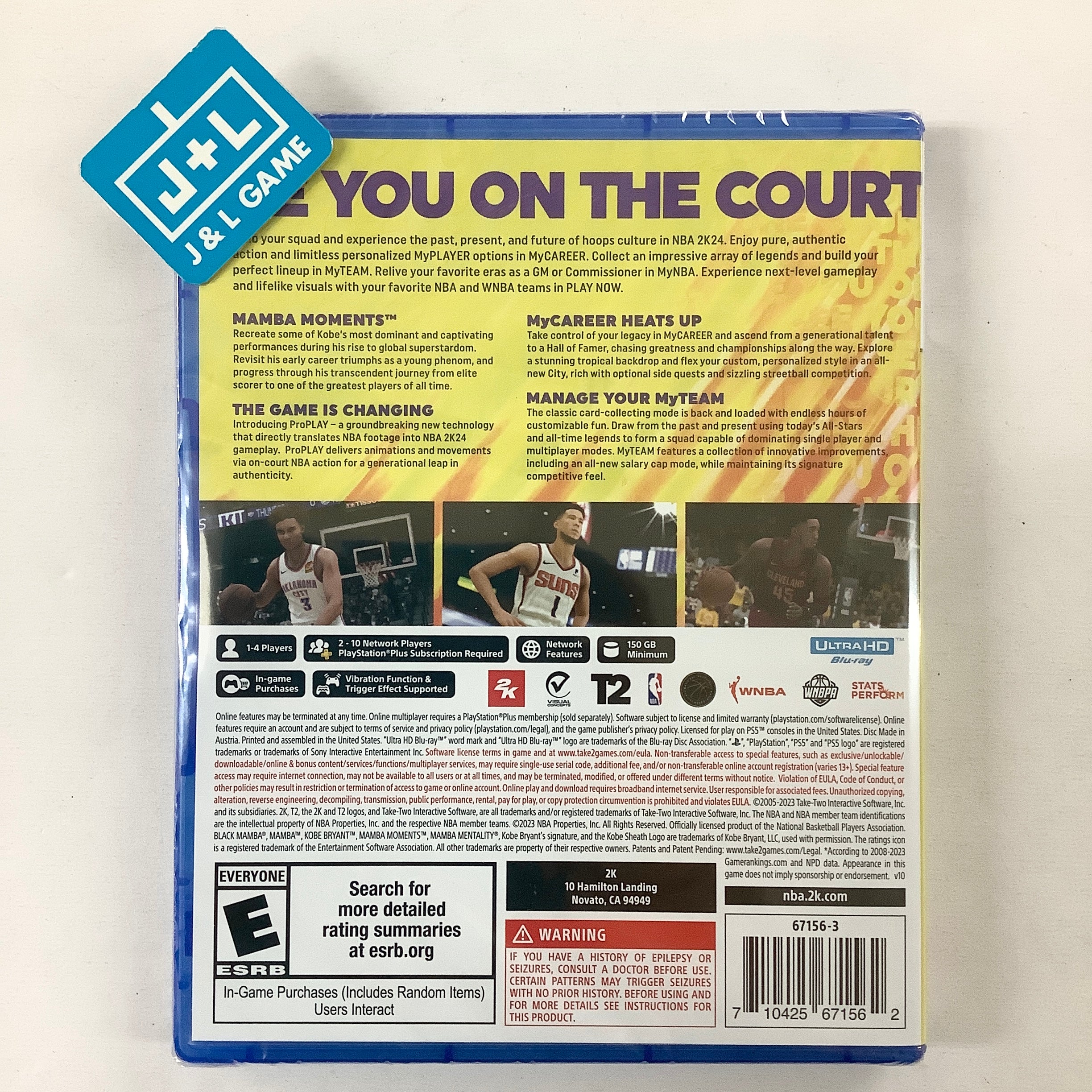 NBA 2K24 (Black Mamba Edition) - (PS5) PlayStation 5 | J&L Game NBA 2K24 (Black Mamba Edition) - (PS5) PlayStation 5 | J&L Game