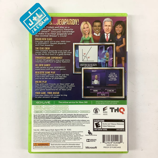 Jeopardy - Xbox 360 [Pre-Owned] – J&L Video Games New York City