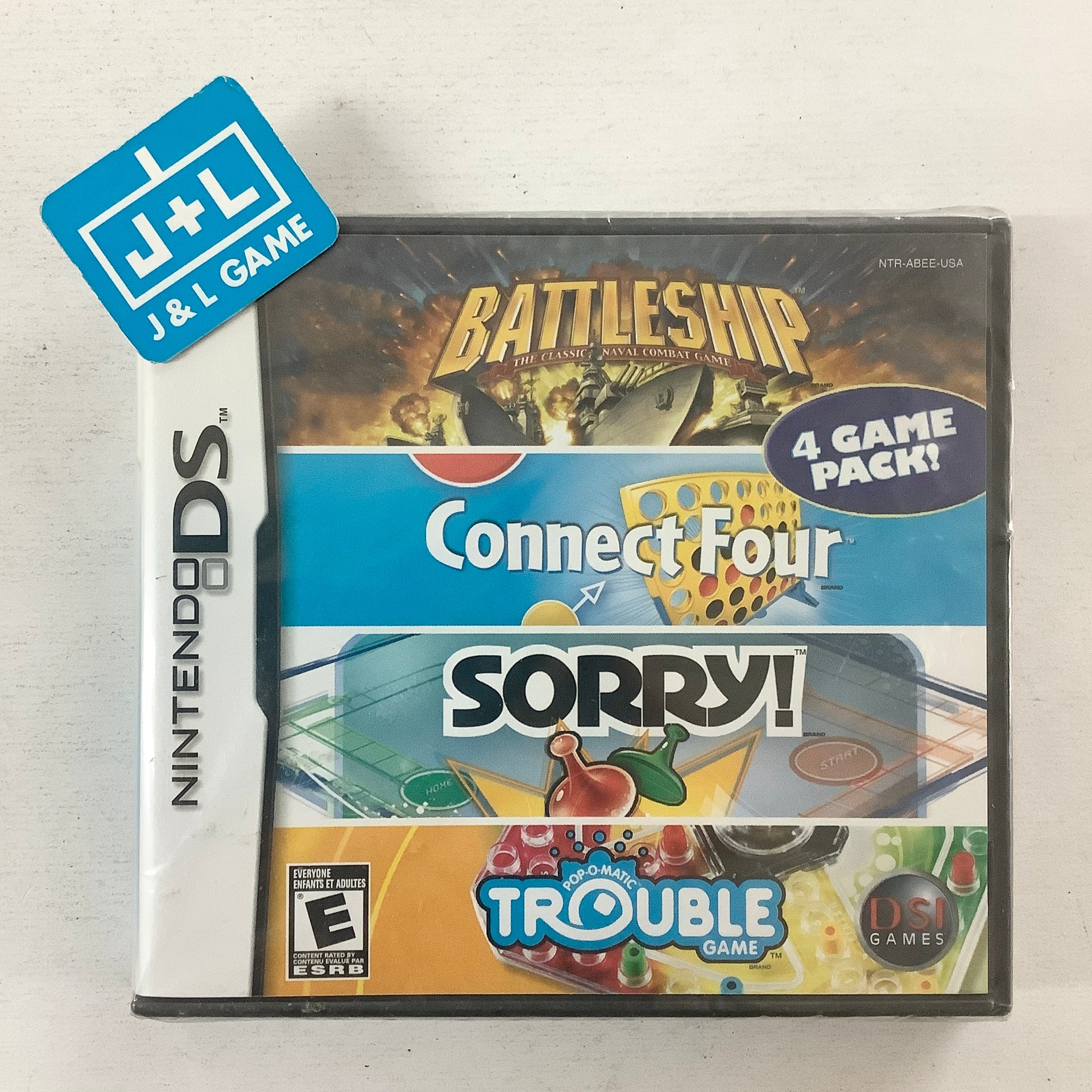 Battleship / Connect Four / Sorry! / Trouble - (NDS) Nintendo DS | J&L Game