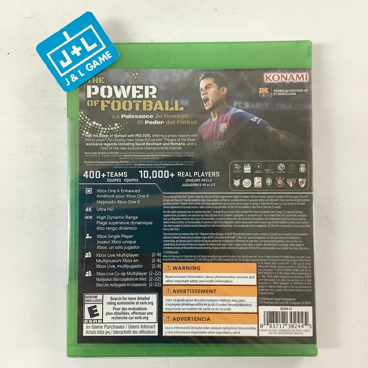 Pro Evolution Soccer 2019 - (XB1) Xbox One | J&L Game