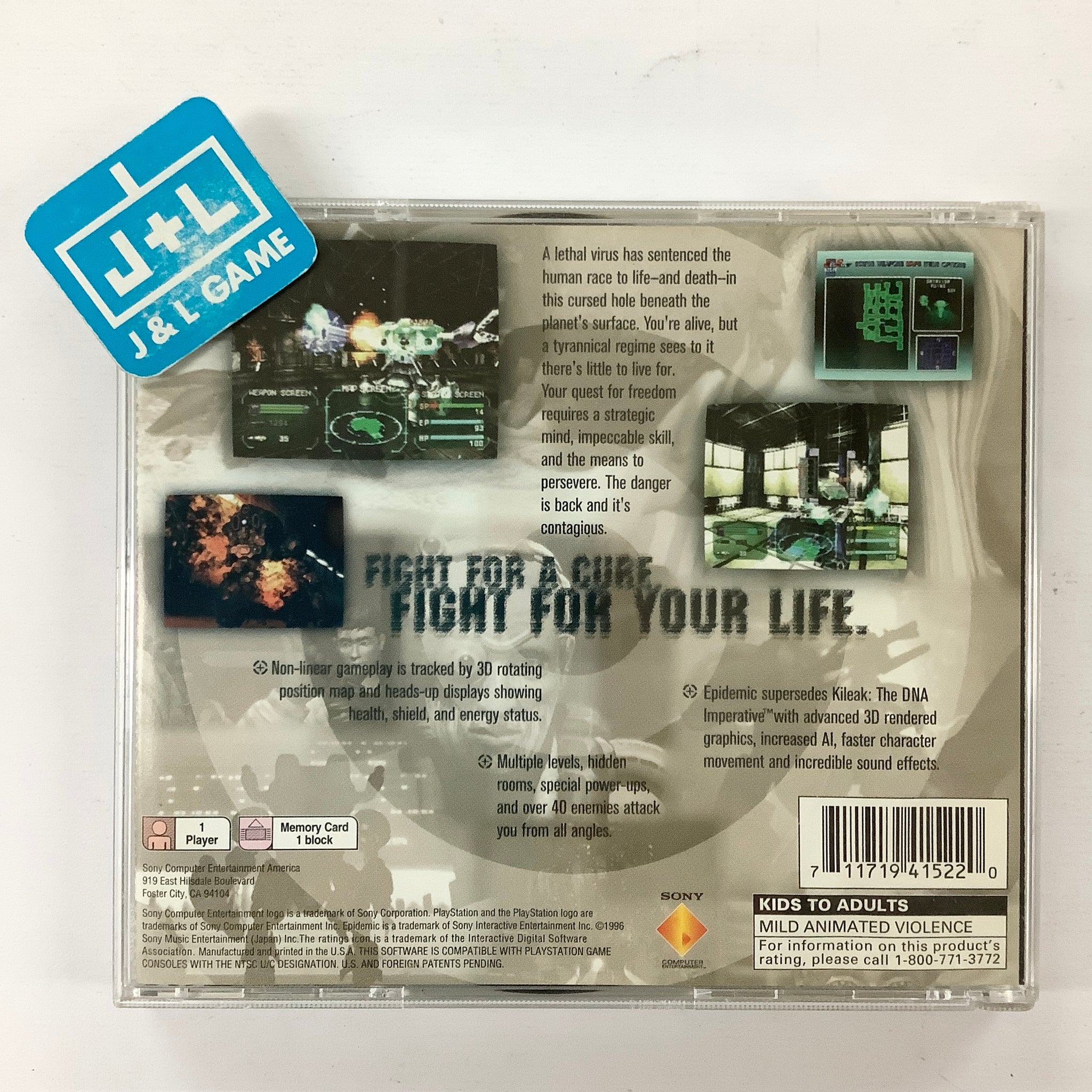 Epidemic - (PS1) PlayStation 1 [Pre-Owned] – J&L Video Games New York City