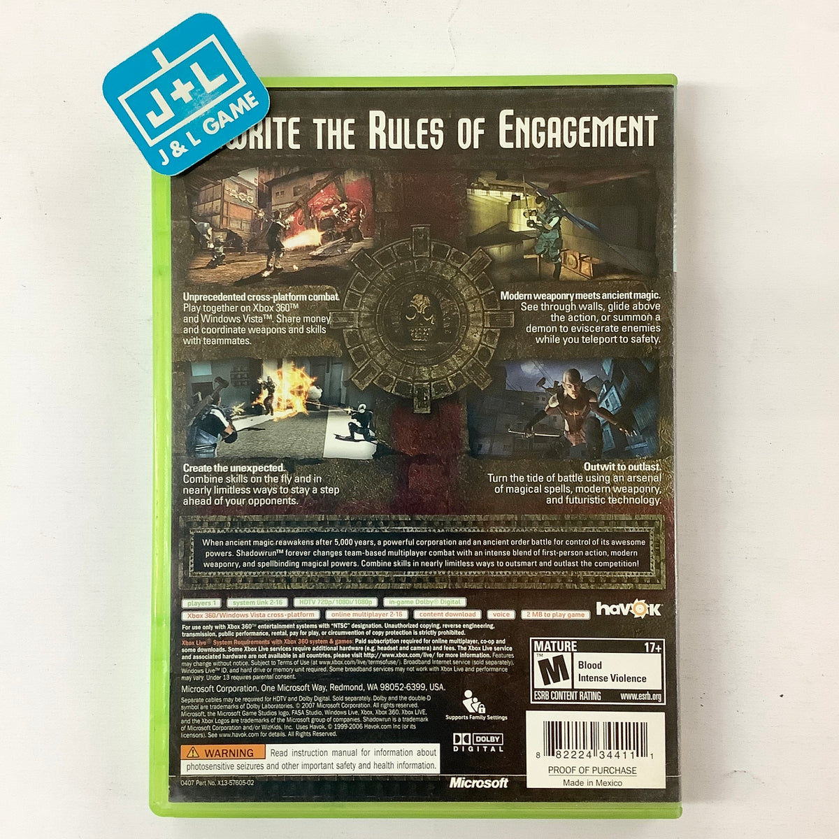 Shadowrun - Xbox 360 [Pre-Owned] | J&L Game