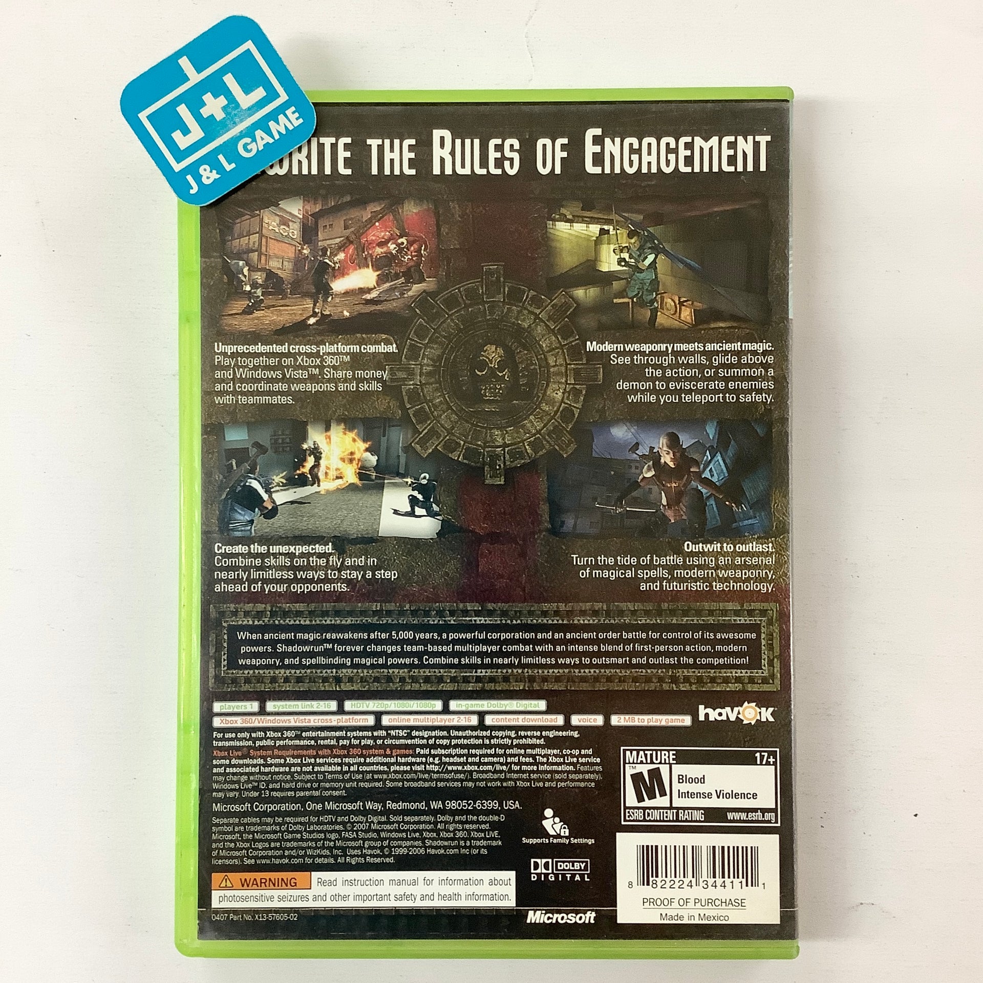 Shadowrun - Xbox 360 [Pre-Owned] | J&L Game