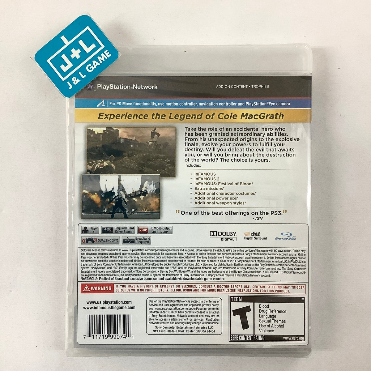 inFamous Collection - (PS3) PlayStation 3 | J&L Game