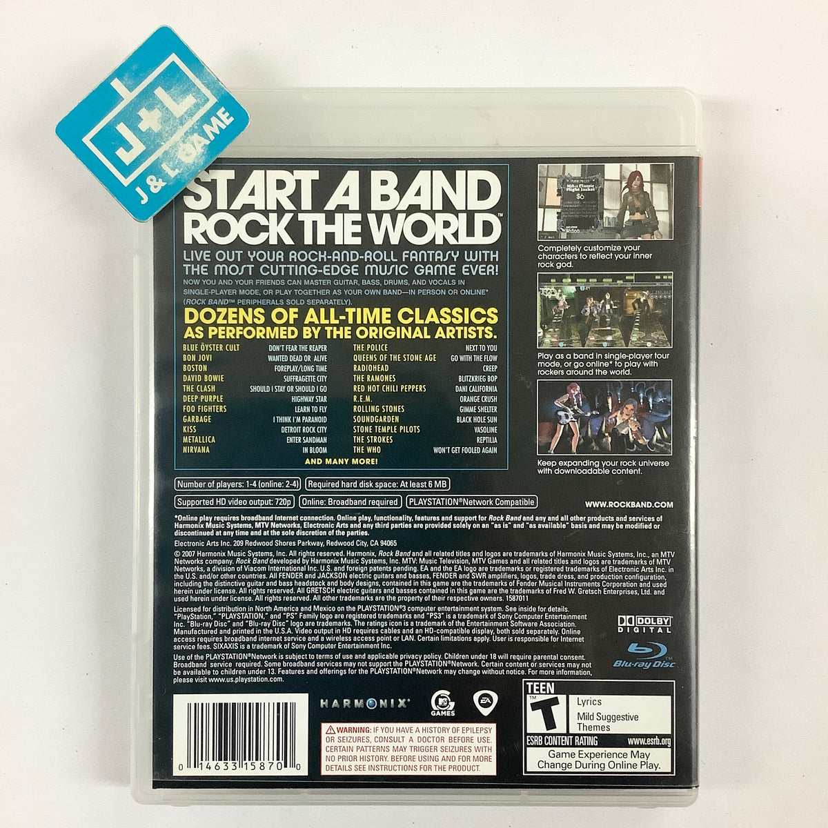 Rock Band - (PS3) PlayStation 3 [Pre-Owned] | J&L Game