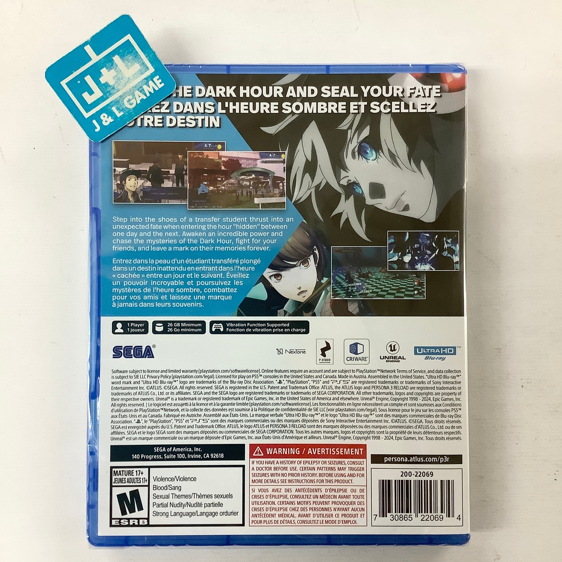 Persona 3 Reload - (PS5) PlayStation 5 | J&L Game