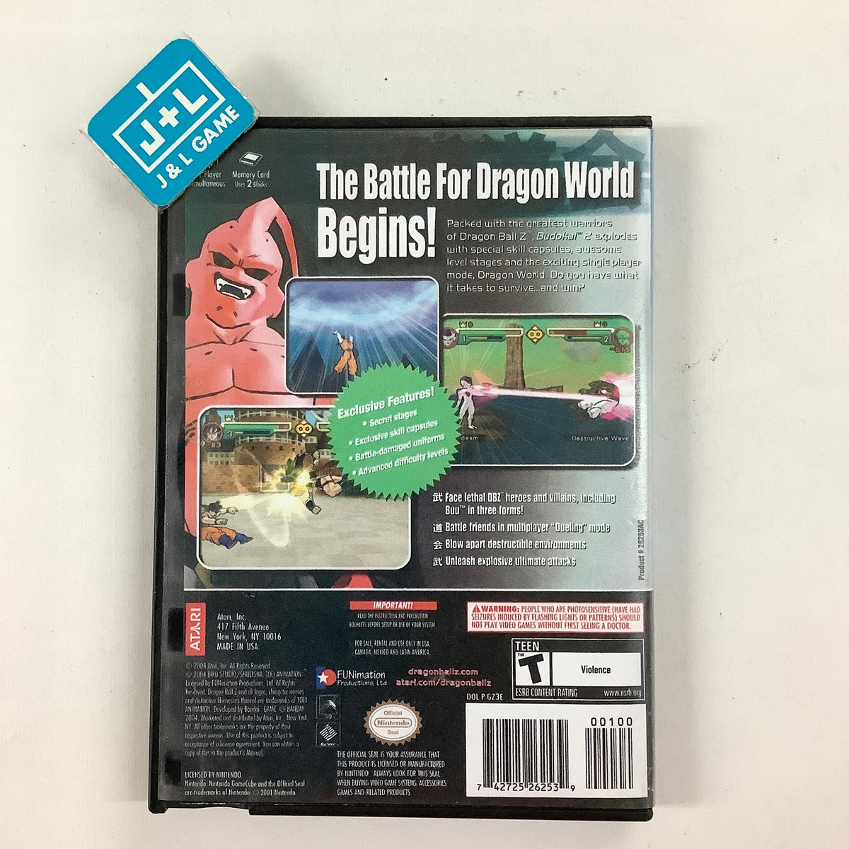 Dragon Ball Z: Budokai 2 - (GC) GameCube [Pre-Owned] | J&L Game