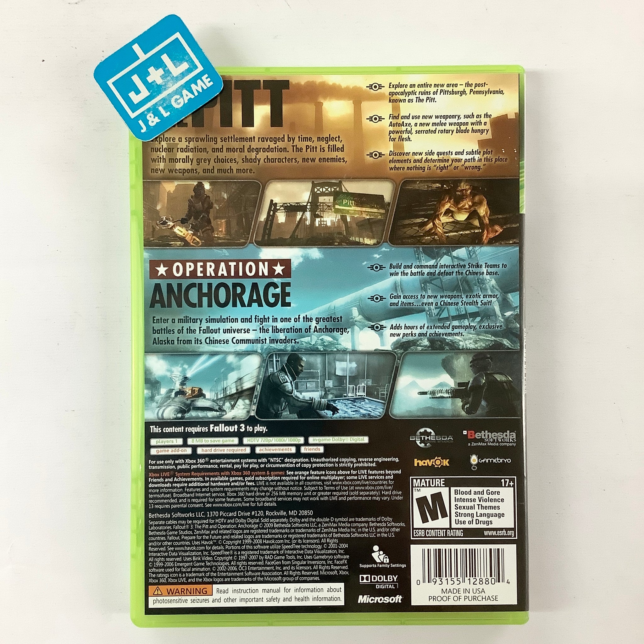 Fallout 3 Game Add-On Pack - The Pitt and Operation: Anchorage - Xbox – J&L Video Games New York ...