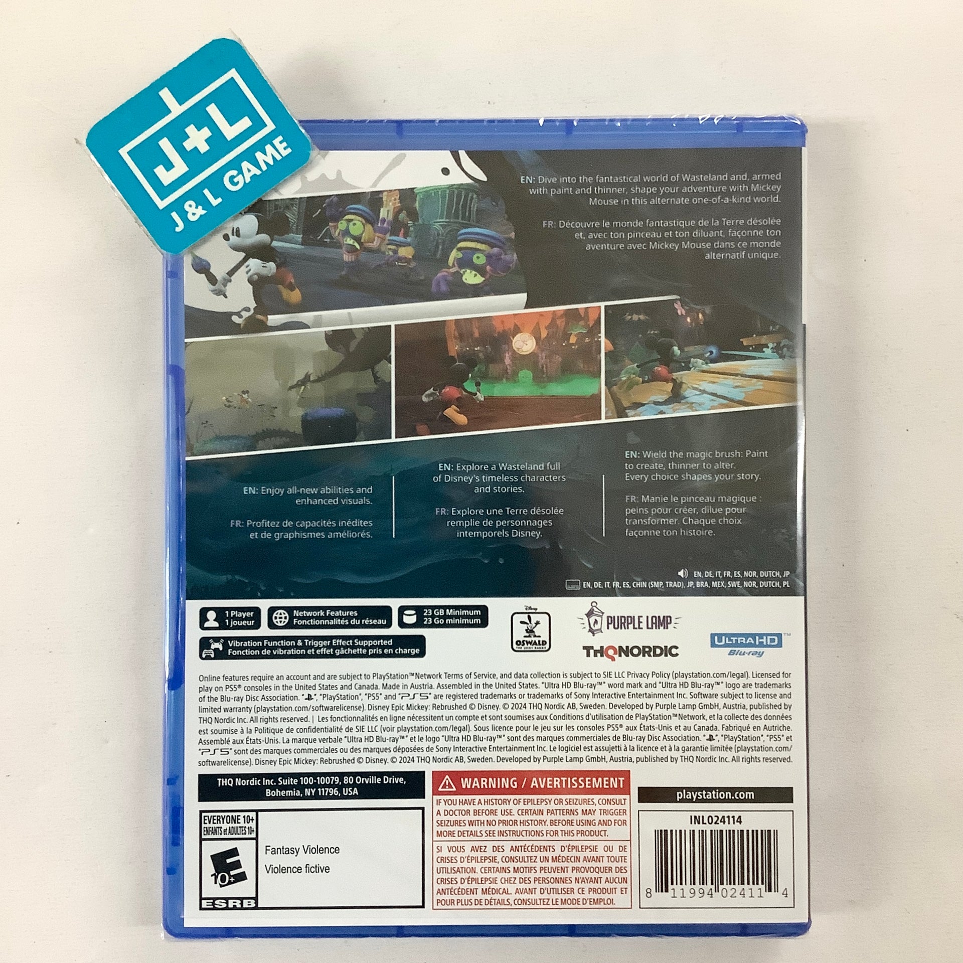 Disney Epic Mickey: Rebrushed - (PS5) PlayStation 5 | J&L Game